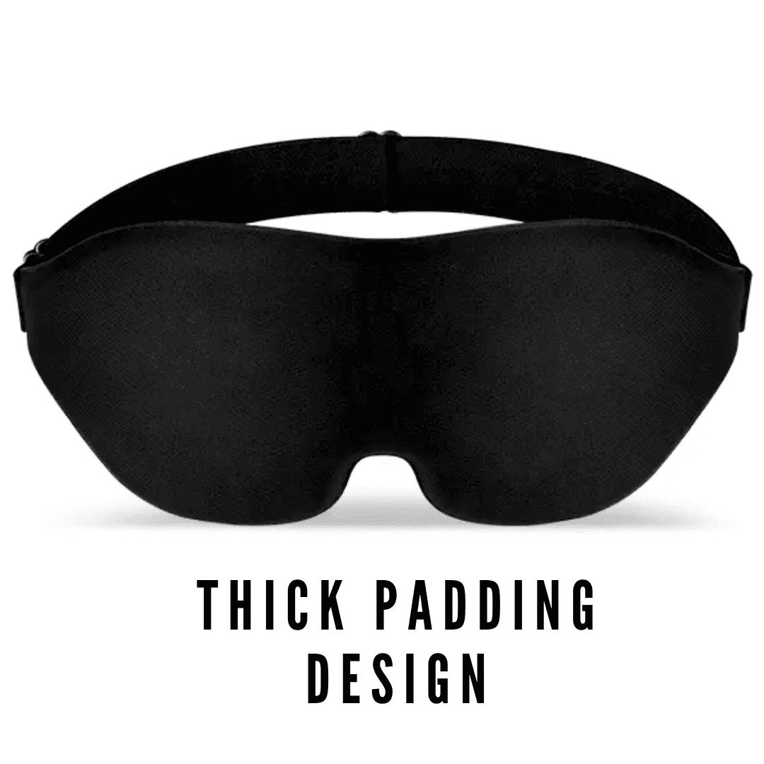 Silent Nightzzz- Black 3D Adjustable Sleep Mask Total Blackout Eye Mask ...