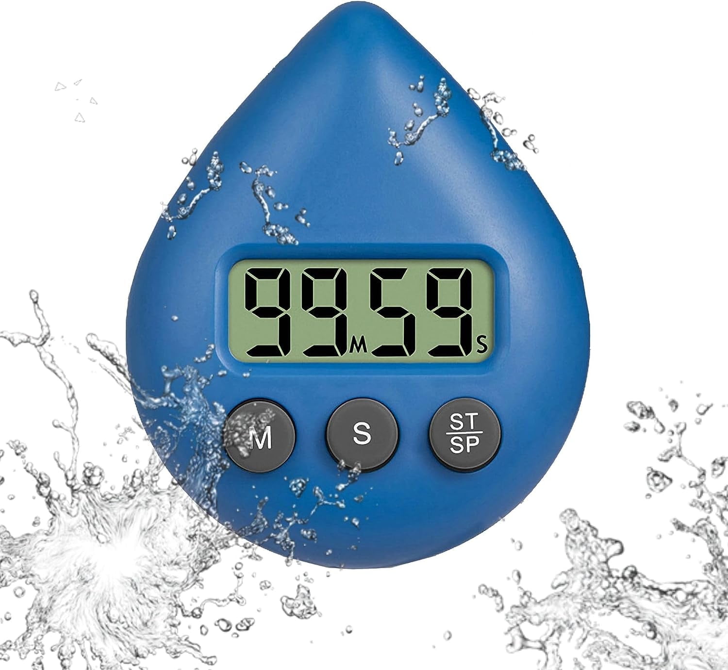 Silent Non-Ticking Battery Operated Shower Timer, Waterproof Digital ...