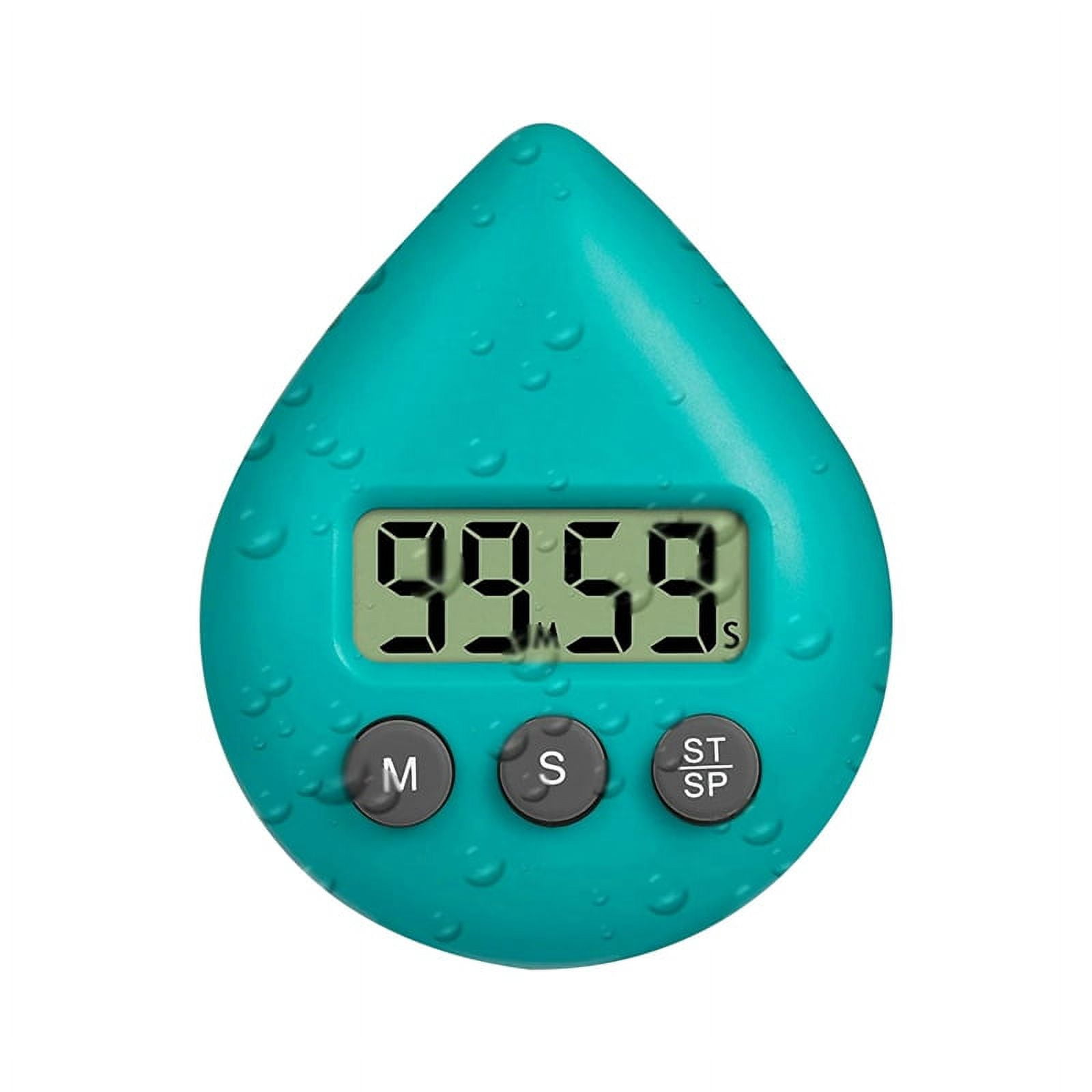 Silent Non-Ticking Battery Operated Shower Timer, Waterproof Digital ...