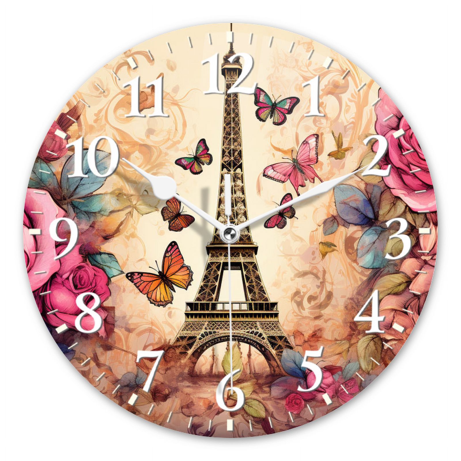 Silent Non-Ticking Wall Clock Quartz,Modern Round Clocks Decor for ...