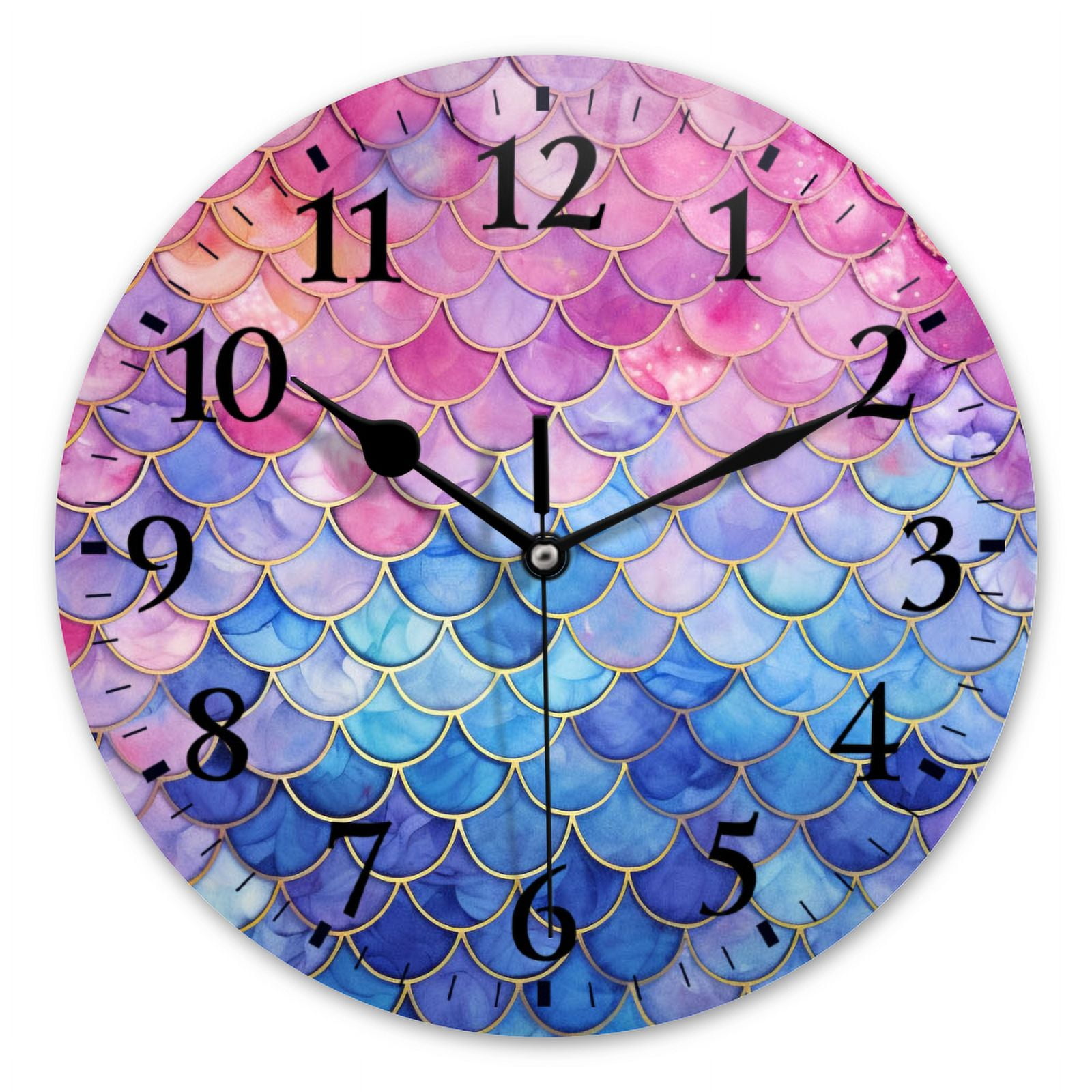 Silent Non-Ticking Wall Clock Quartz,Modern Round Clocks Decor for ...