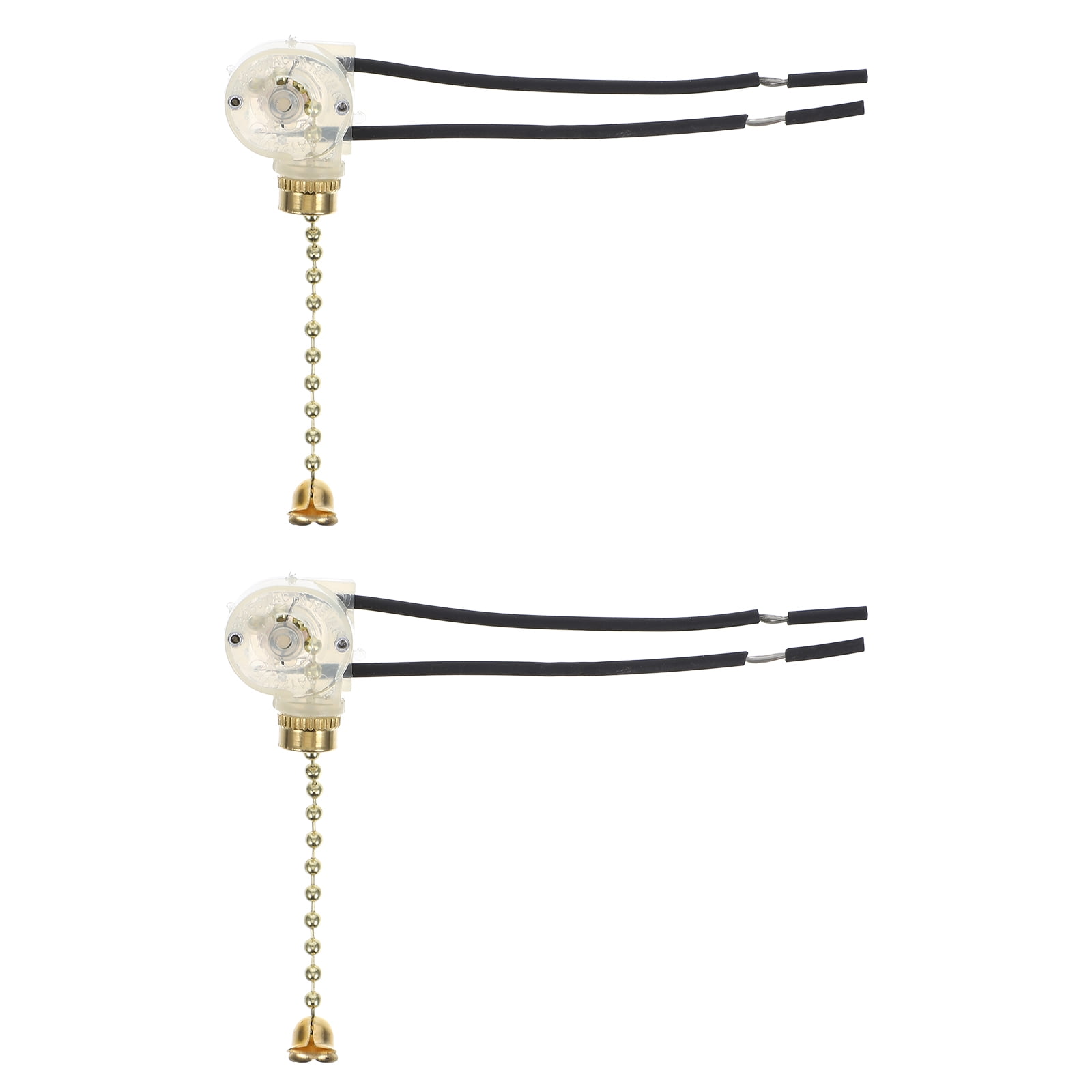 Silent Pull Cord Light Switch,2Pcs Pull Chain Light Fixture Switch ...