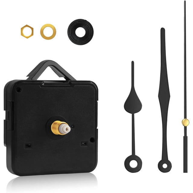 Silent Quartz Clock Movement Kit, DIY Wall Clock Mechanism Parts, Black ...