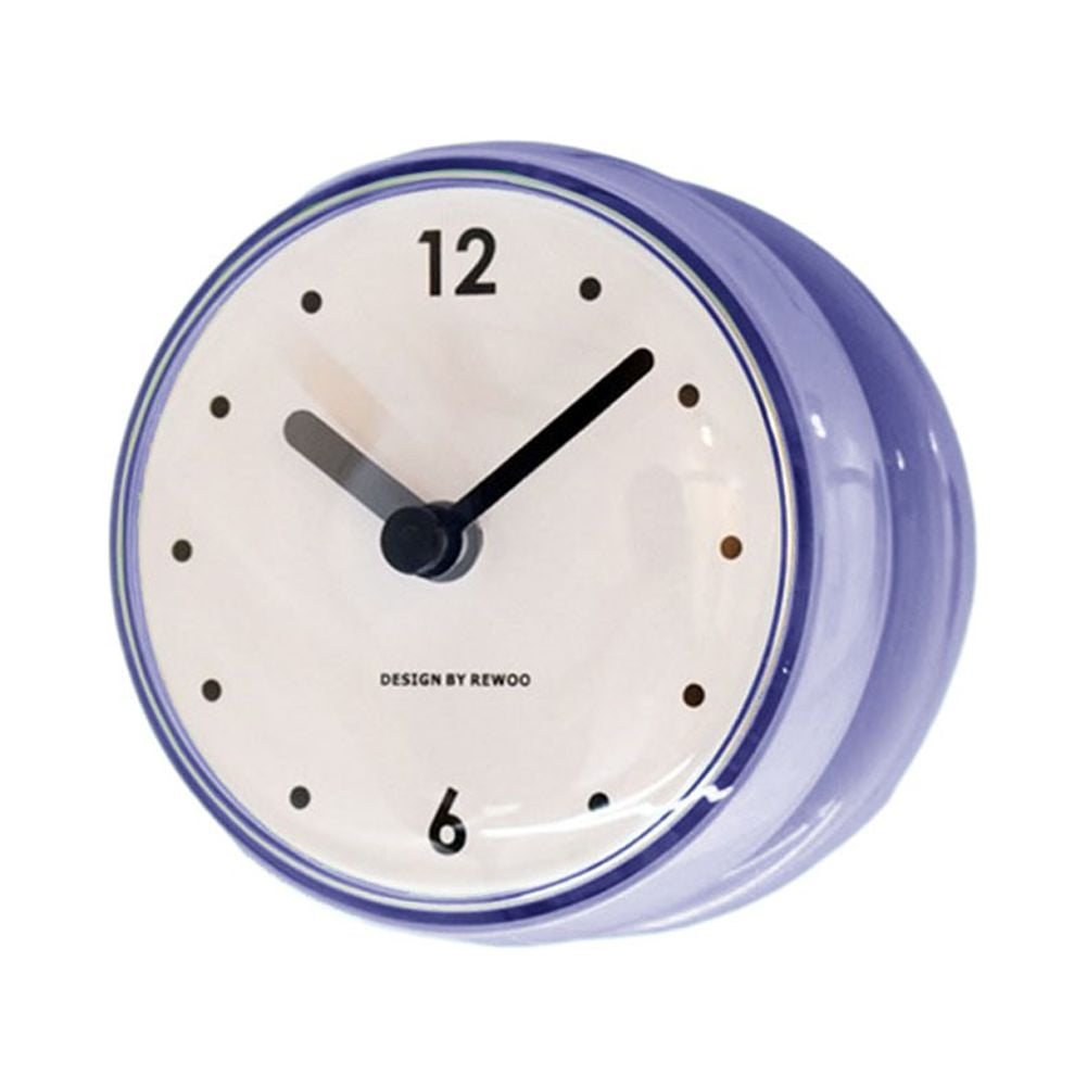 Silent Quartz Clock Sucker Wall Clock Kitchen Bathroom Anti Fog