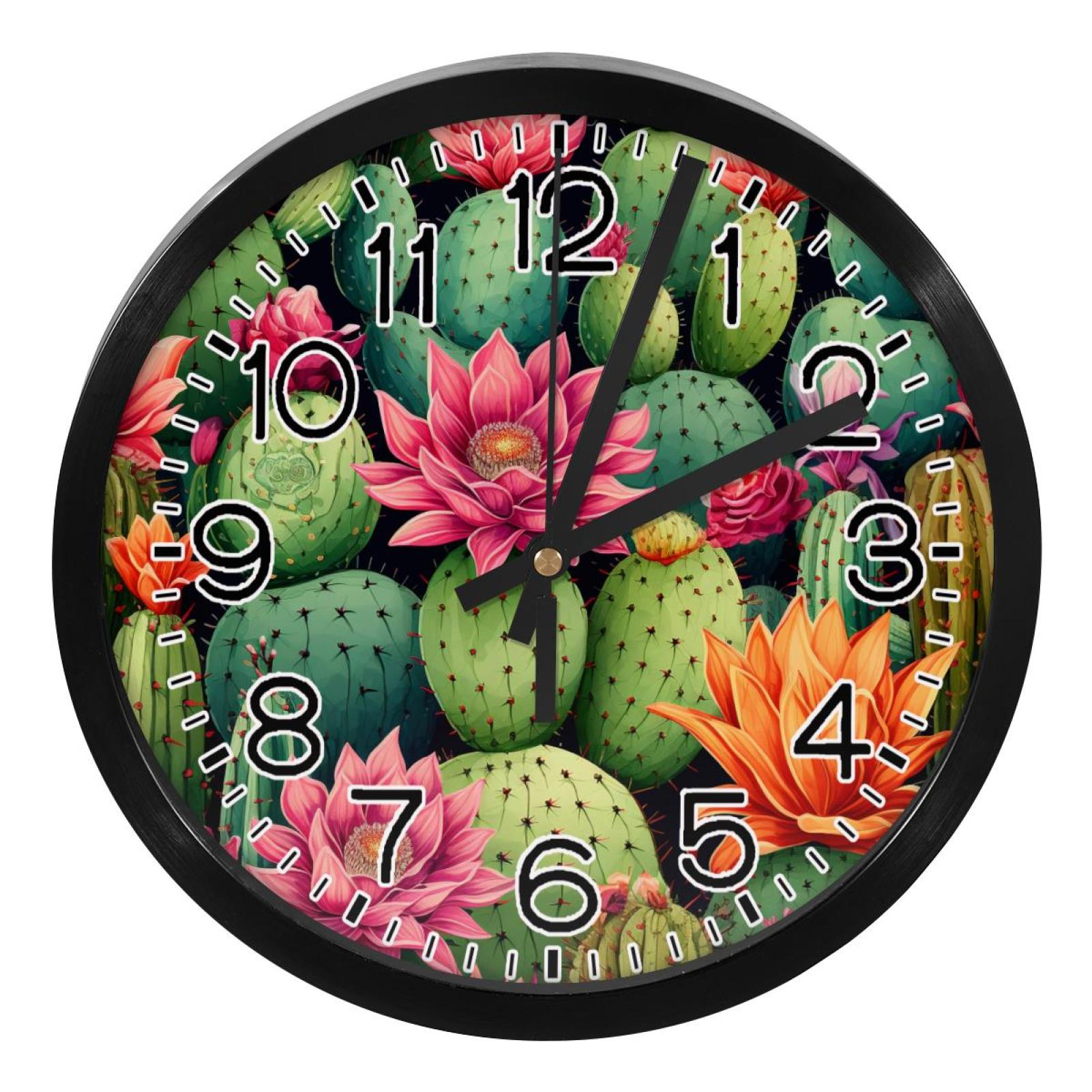 Silent Round Digital Wall Clock 9.8 Inch Easy Read-Battery Operated Non ...