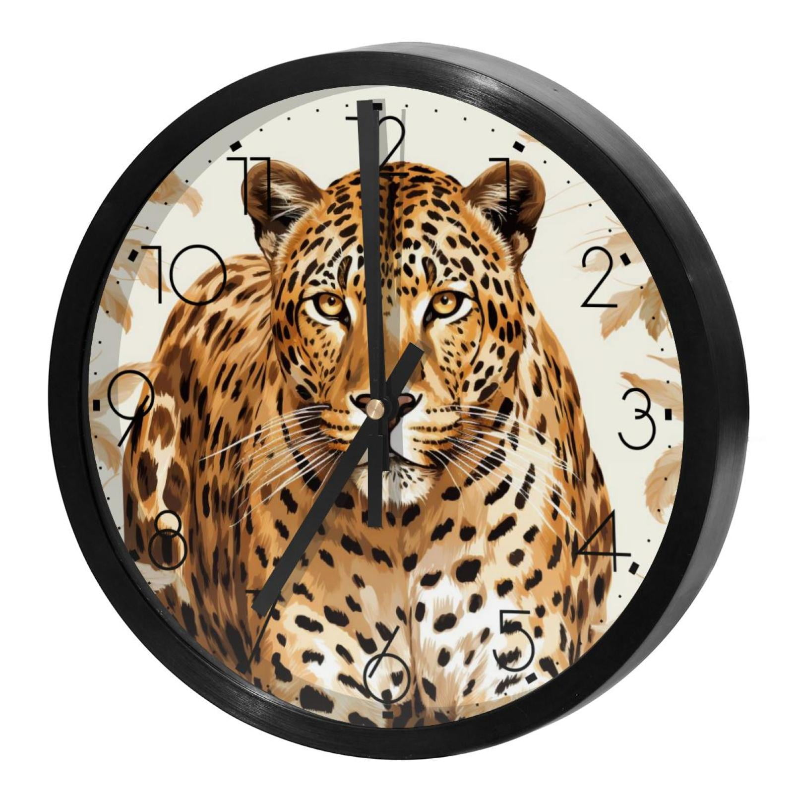 Silent Round Digital Wall Clock 9.8 Inch Easy Read-Battery Operated Non ...