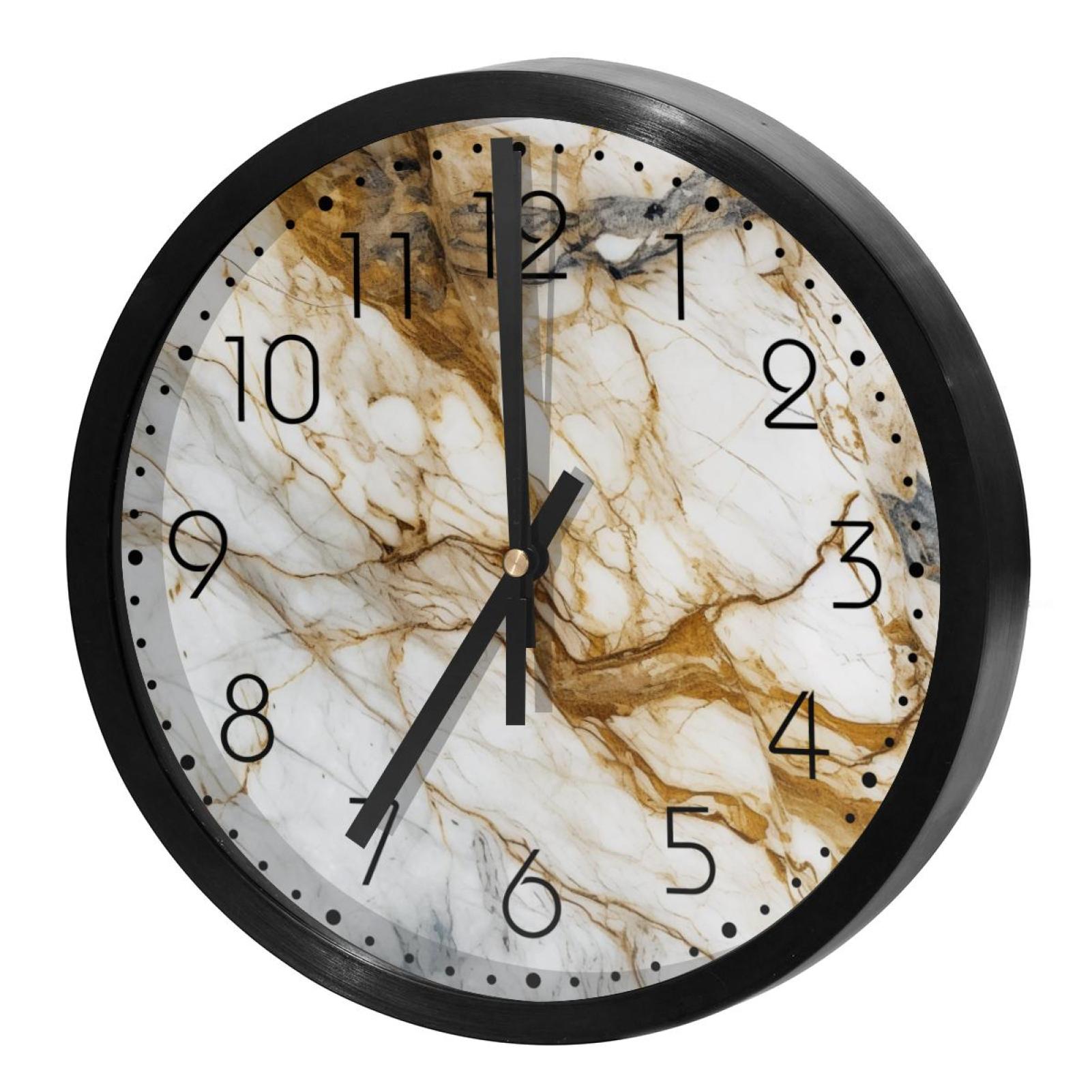 Silent Round Digital Wall Clock 9.8 Inch Easy Read-Battery Operated Non ...