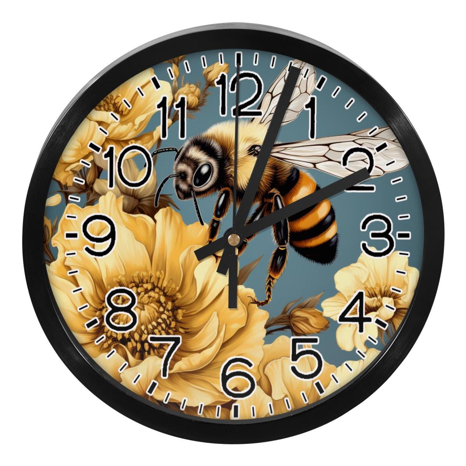 Silent Round Digital Wall Clock Modern Silent Non-Ticking Clock for ...