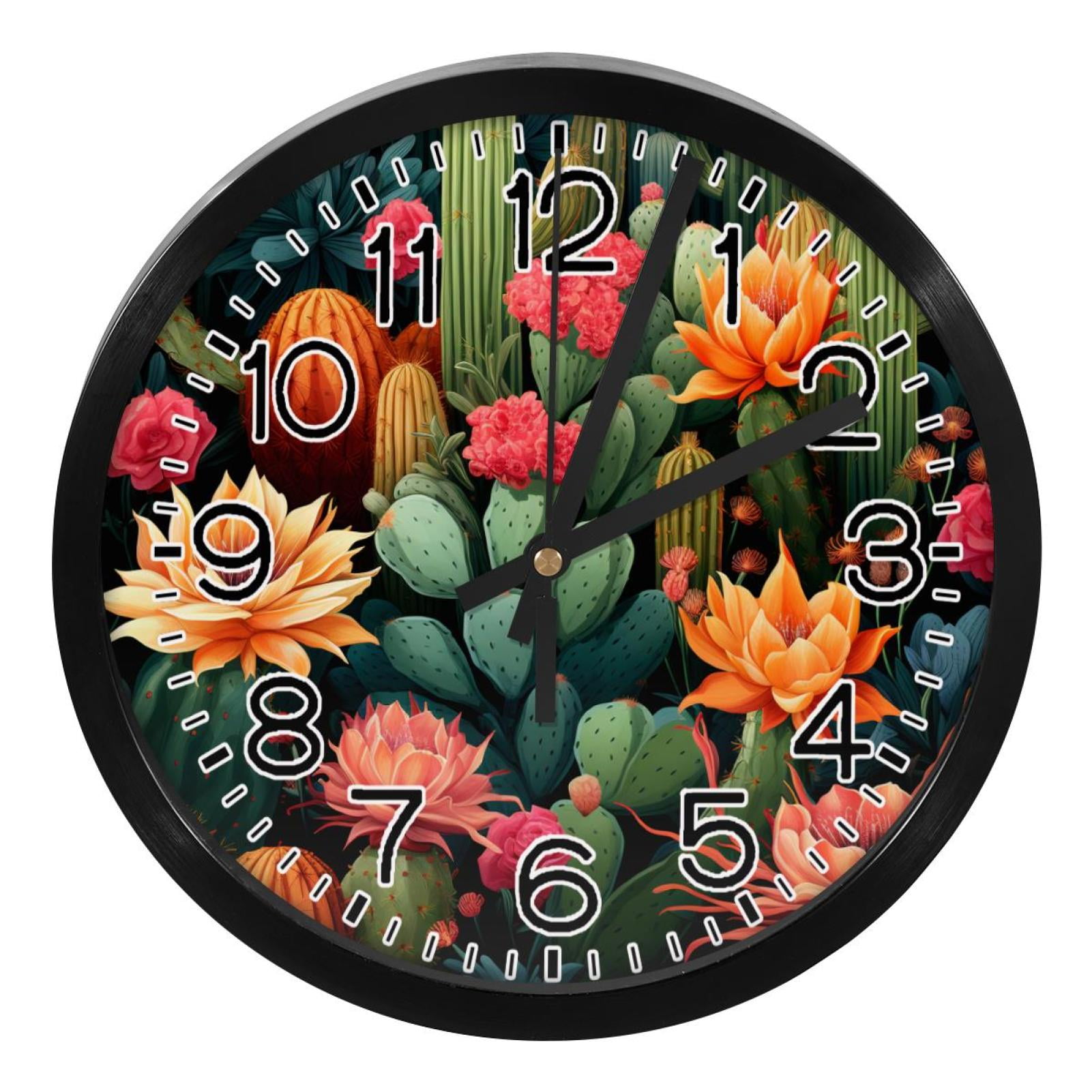 Silent Round Digital Wall Clock Modern Silent Non-Ticking Clock for ...