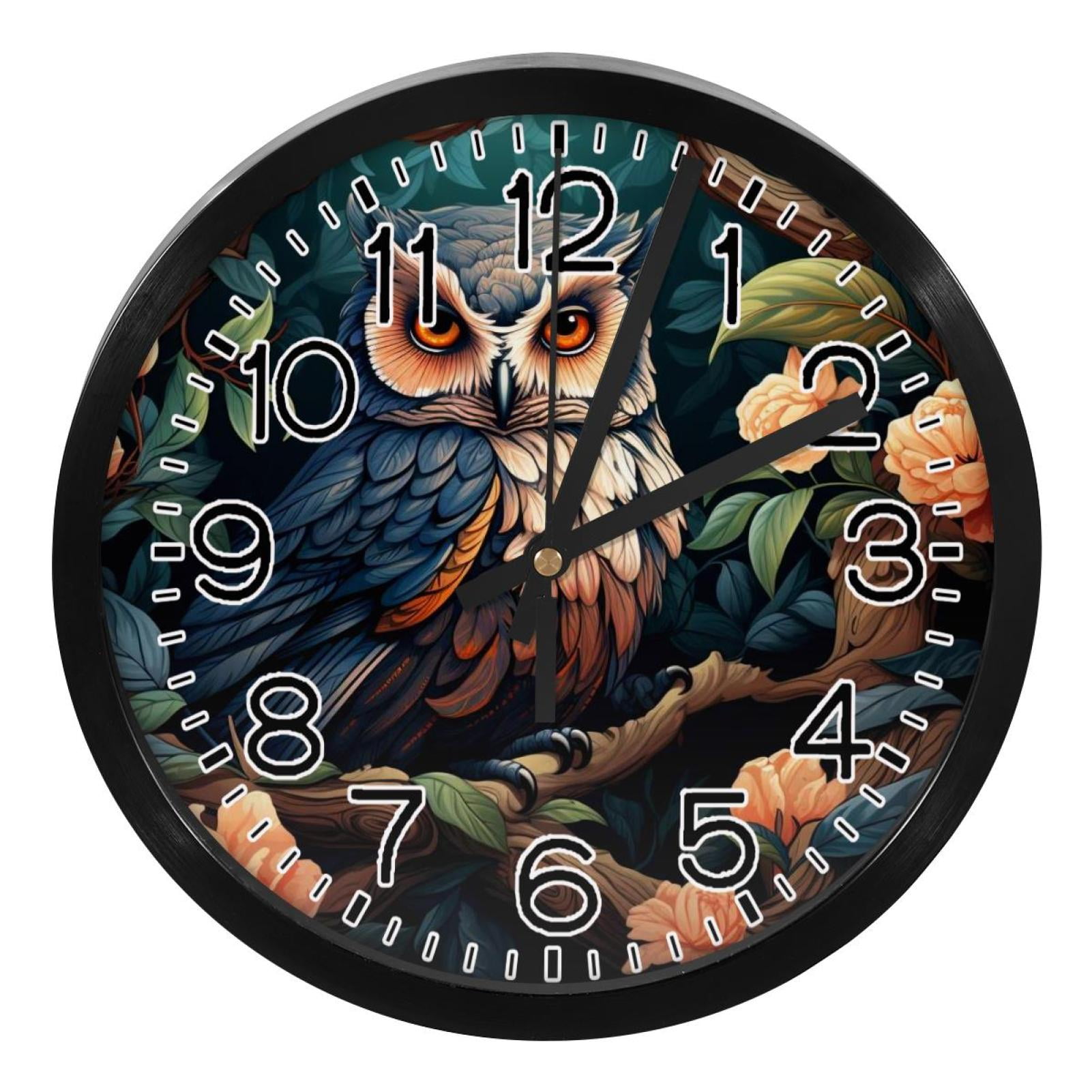 Silent Round Digital Wall Clock Modern Silent Non-Ticking Clock for ...