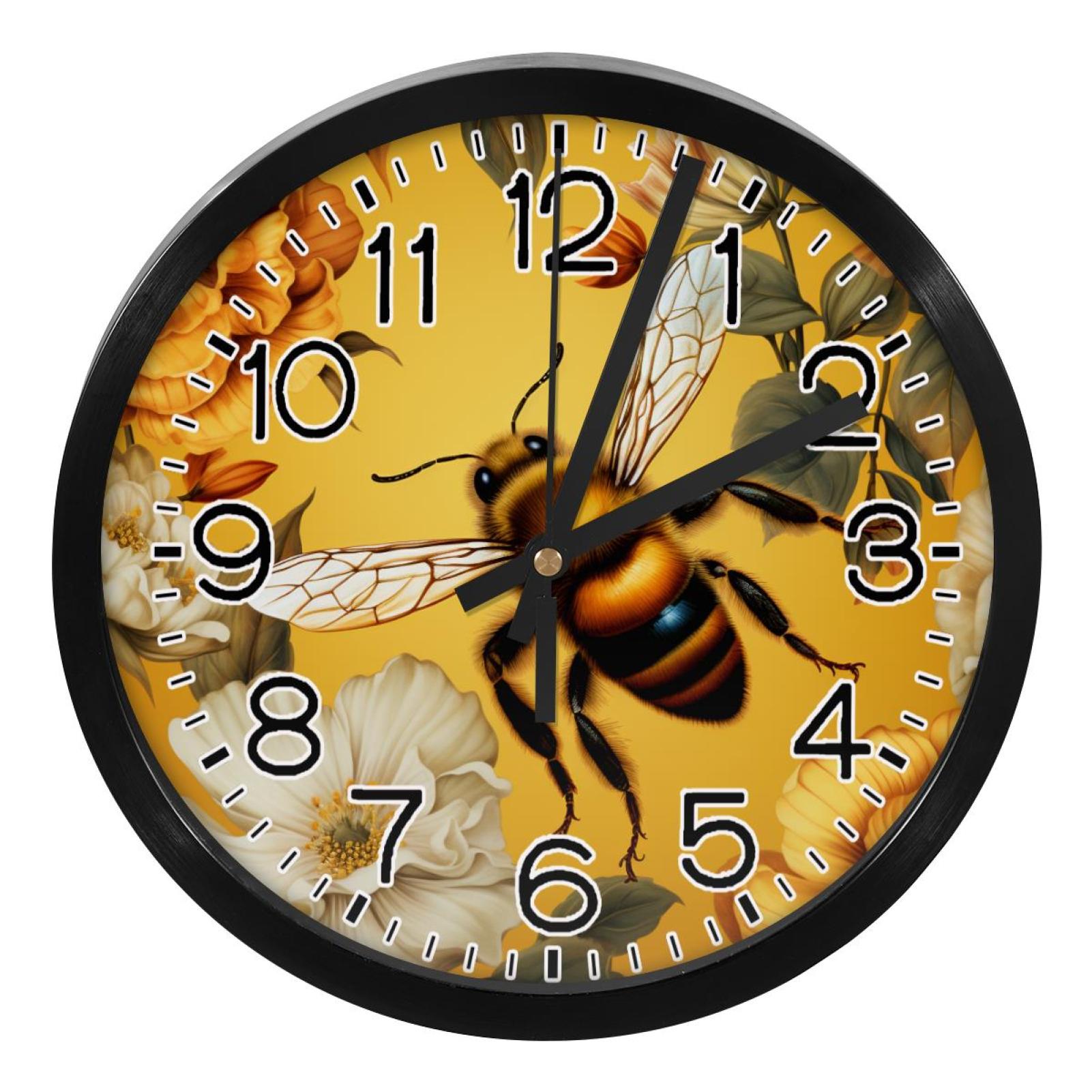 Silent Round Digital Wall Clock Modern Silent Non-Ticking Clock for ...
