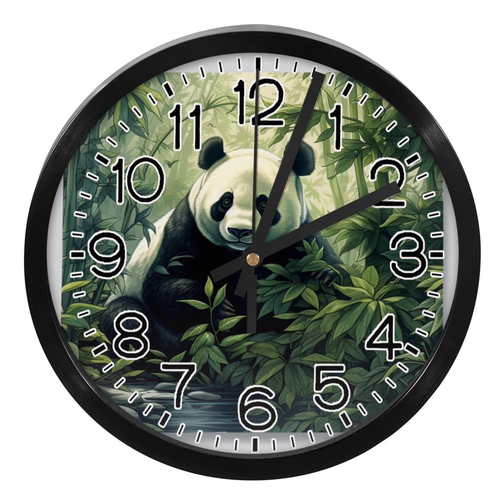 Silent Round Digital Wall Clock Modern Silent Non-Ticking Clock for ...