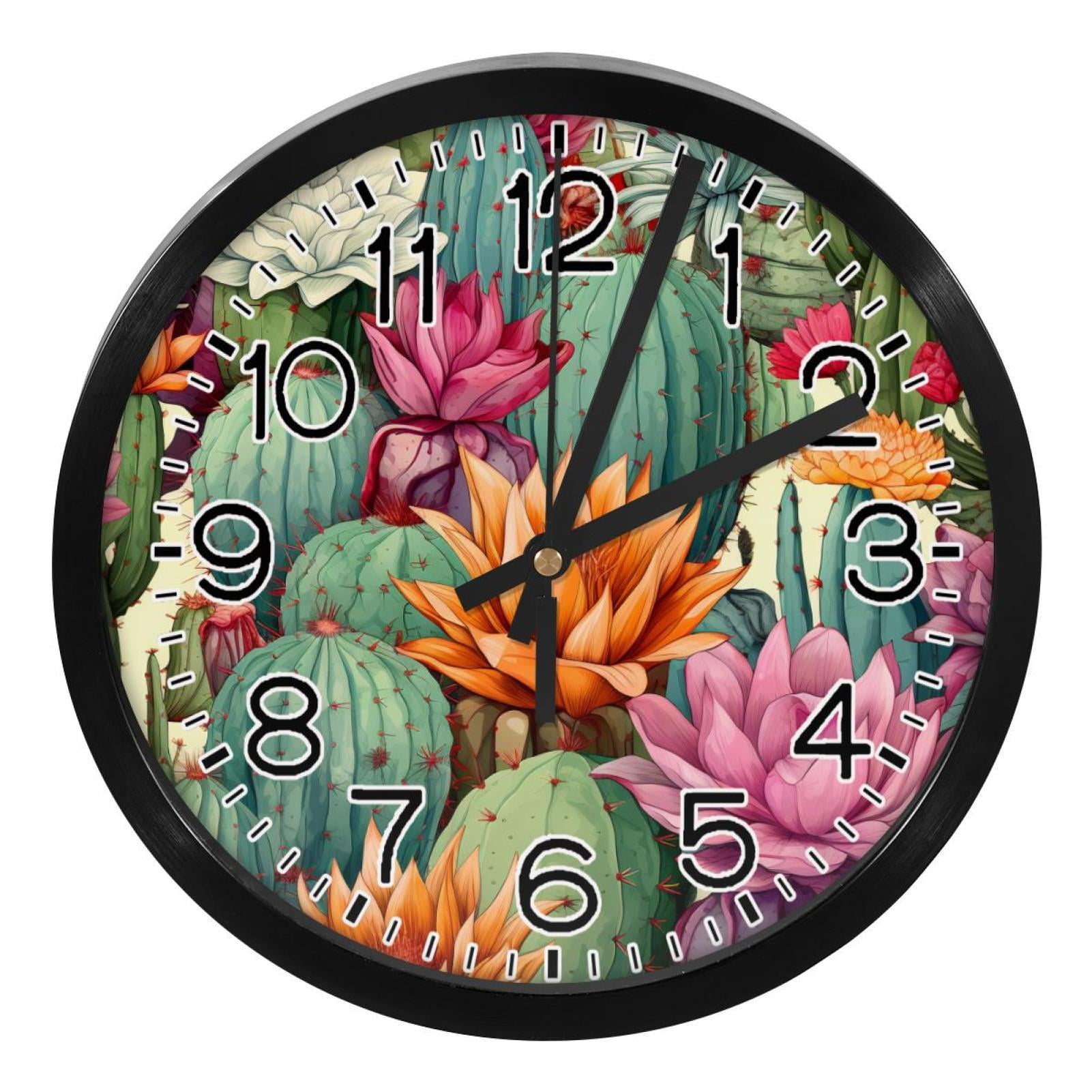 Silent Round Digital Wall Clock Modern Silent Non-Ticking Clock for ...