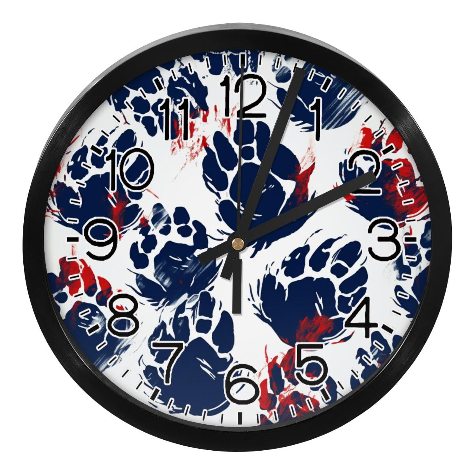 Silent Round Digital Wall Clock Modern Silent Non-Ticking Clock for ...