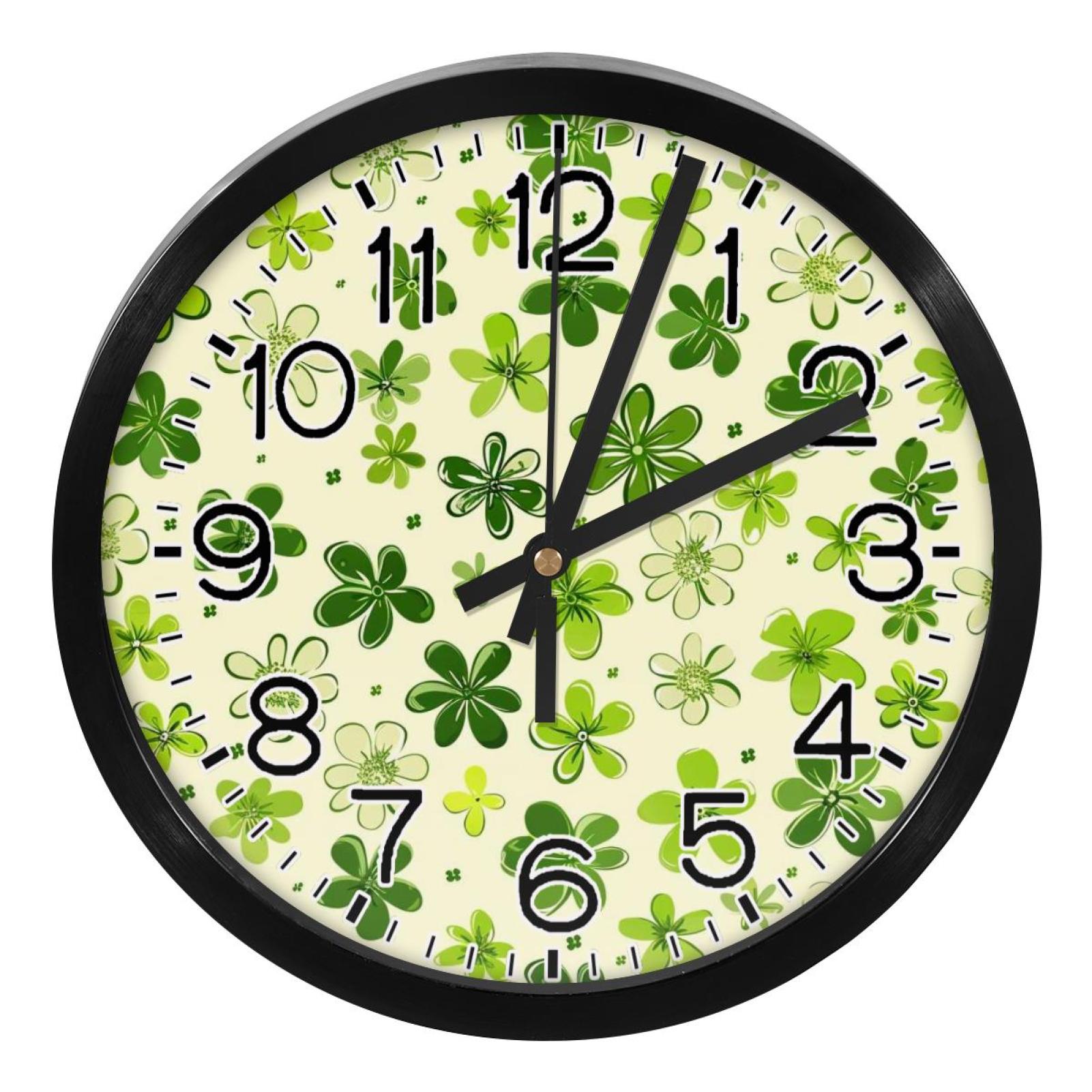 Silent Round Digital Wall Clock Modern Silent Non-Ticking Clock for ...