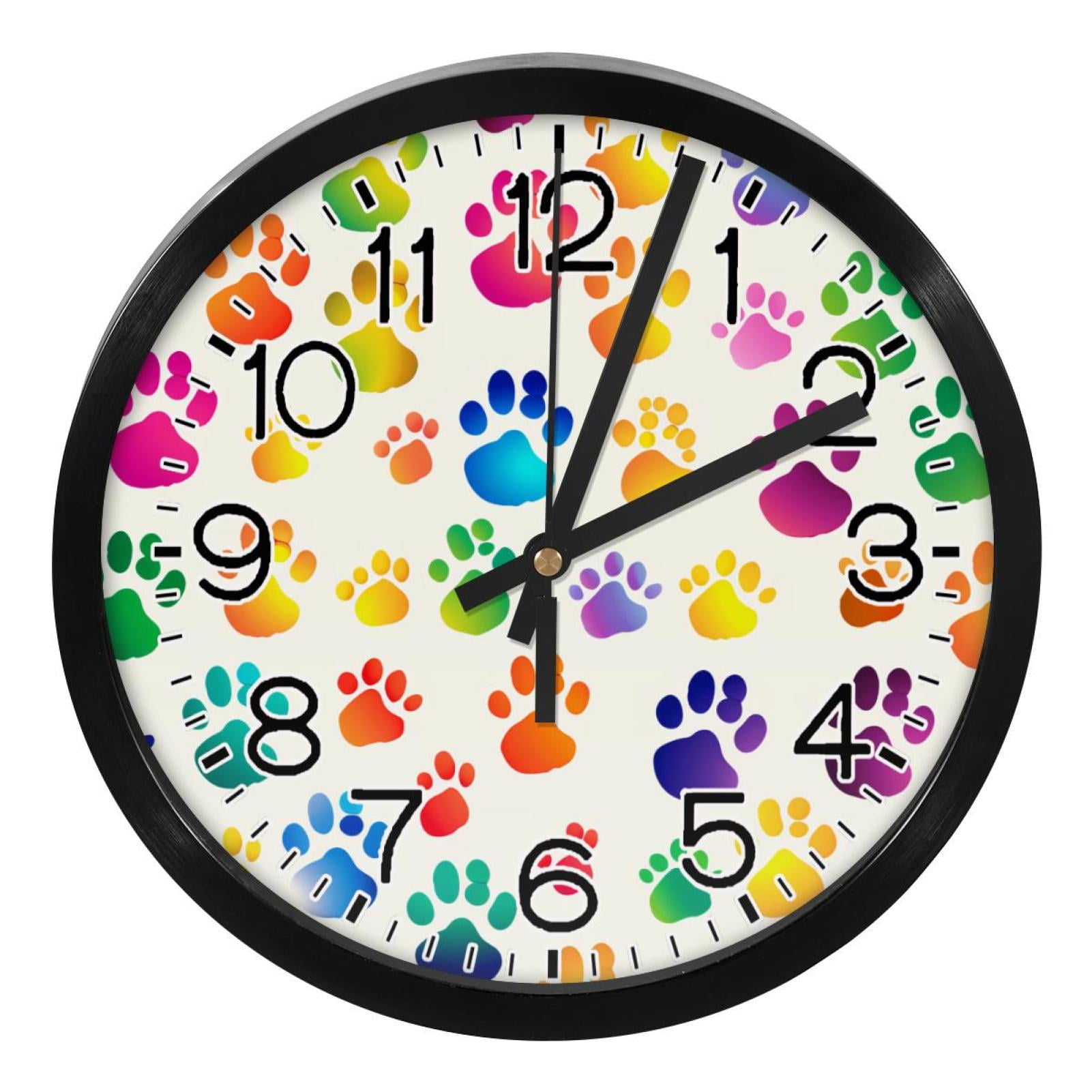 Silent Round Digital Wall Clock Modern Silent Non-Ticking Clock for ...