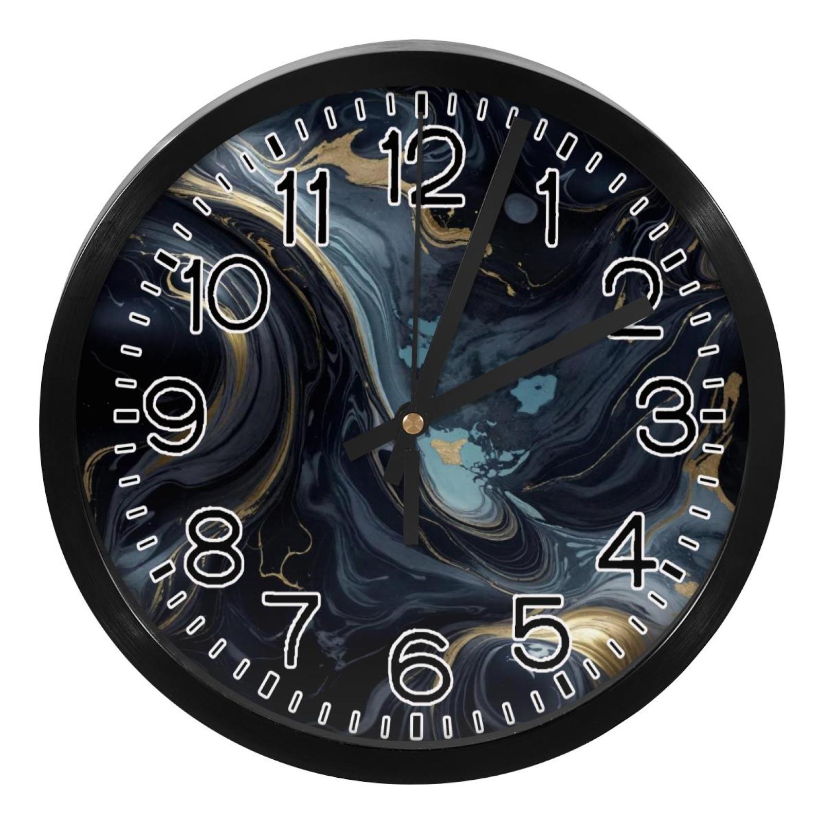 Silent Round Digital Wall Clock Modern Silent Non-Ticking Clock for ...