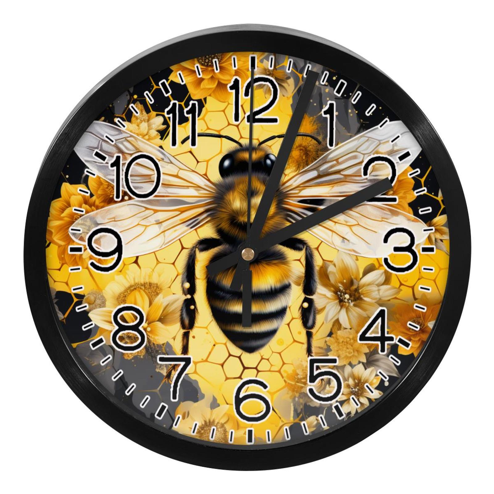 Silent Round Digital Wall Clock Modern Silent Non-Ticking Clock for ...