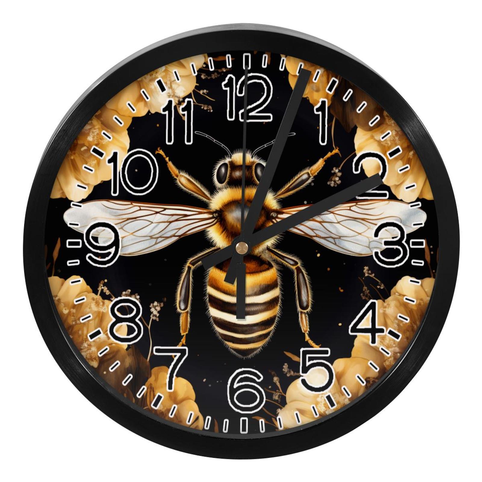 Silent Round Digital Wall Clock Modern Silent Non-Ticking Clock for ...