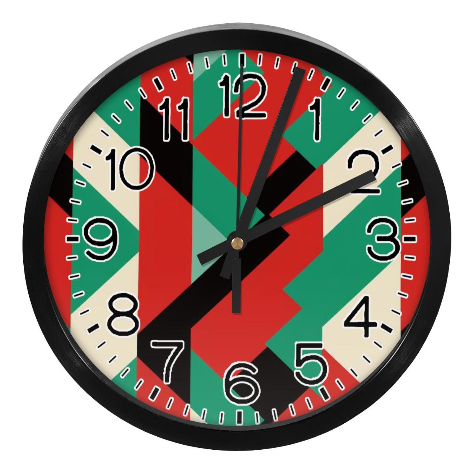 Silent Round Digital Wall Clock Modern Silent Non-Ticking Clock for ...