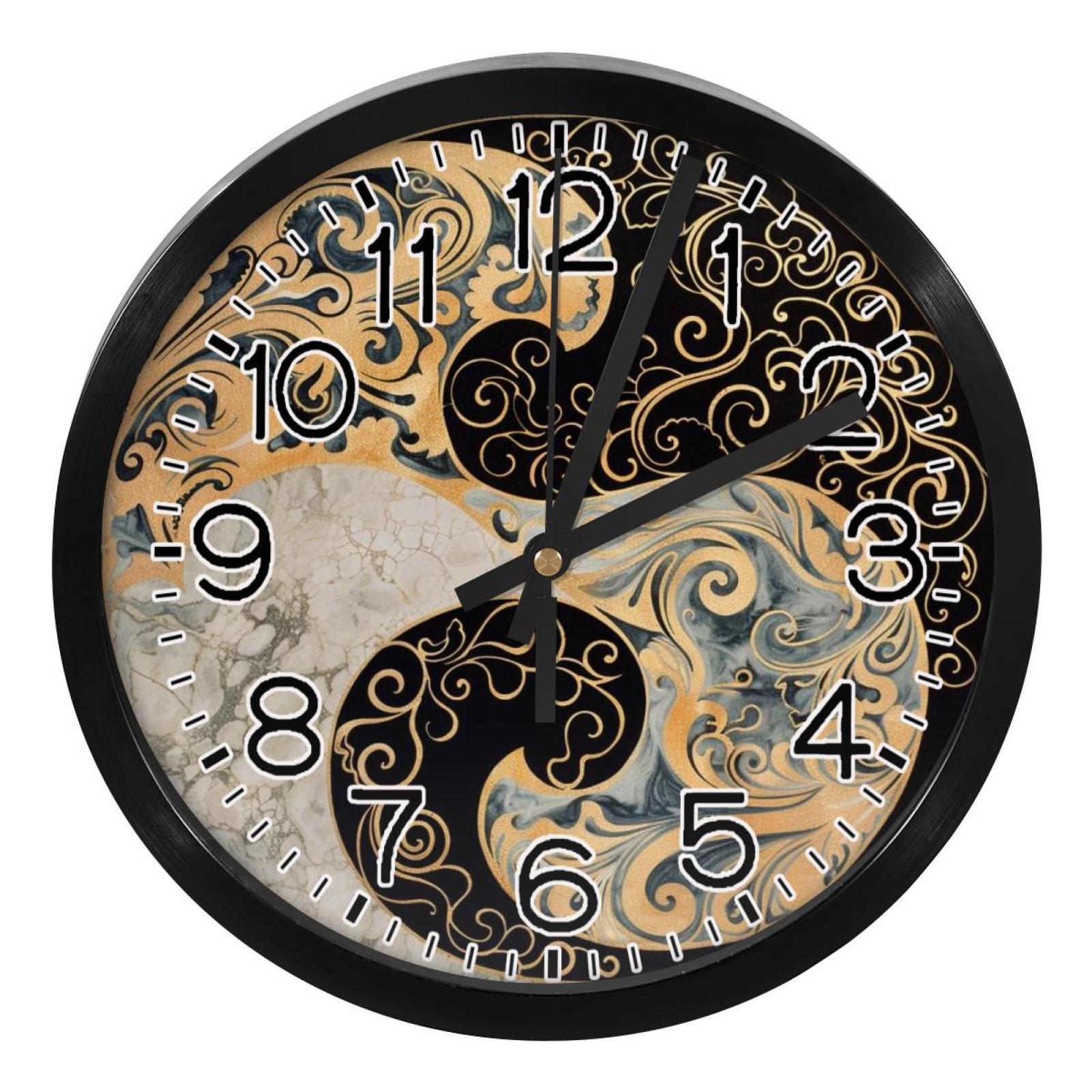 Silent Round Digital Wall Clock Modern Silent Non-Ticking Clock for ...