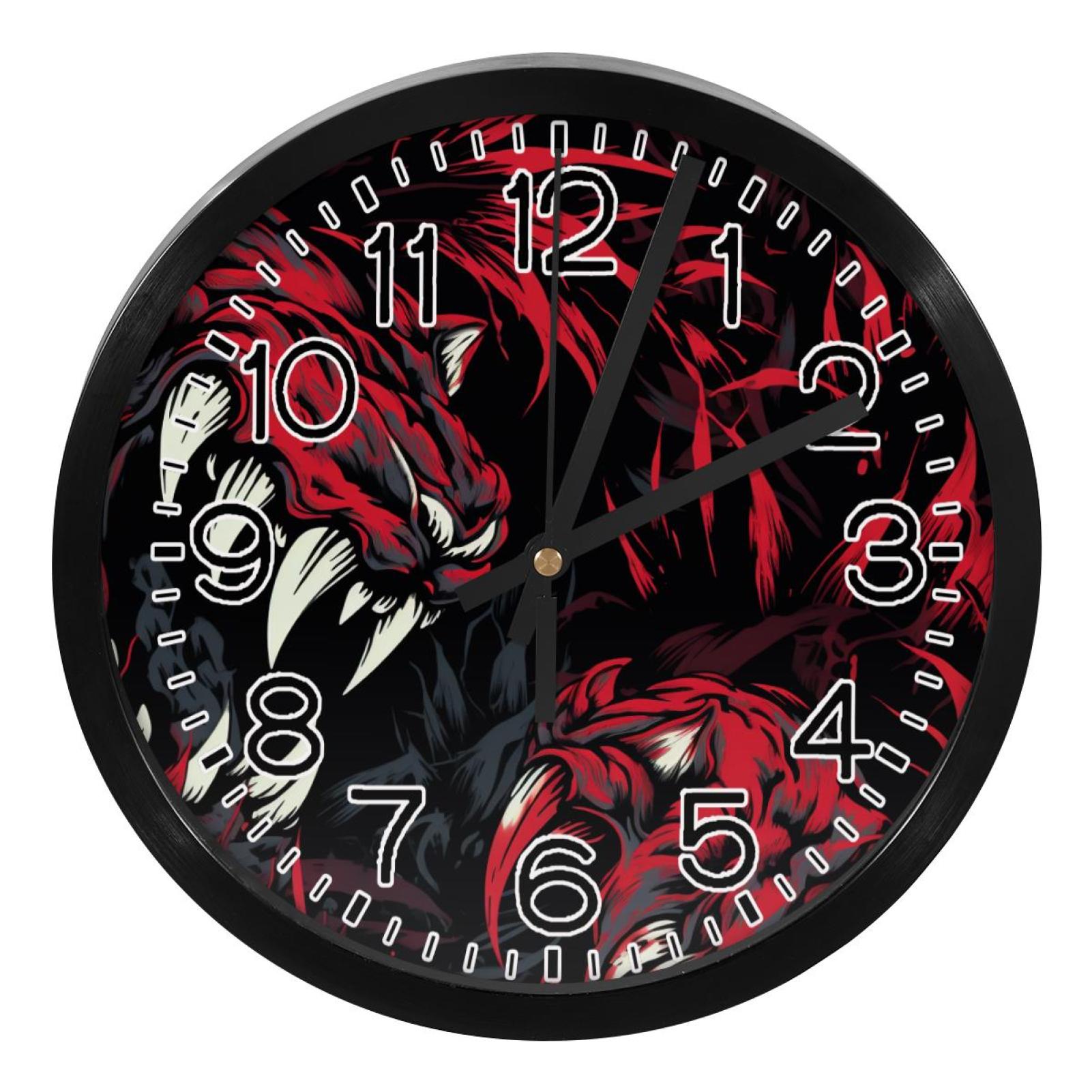 Silent Round Digital Wall Clock Modern Silent Non-Ticking Clock for ...