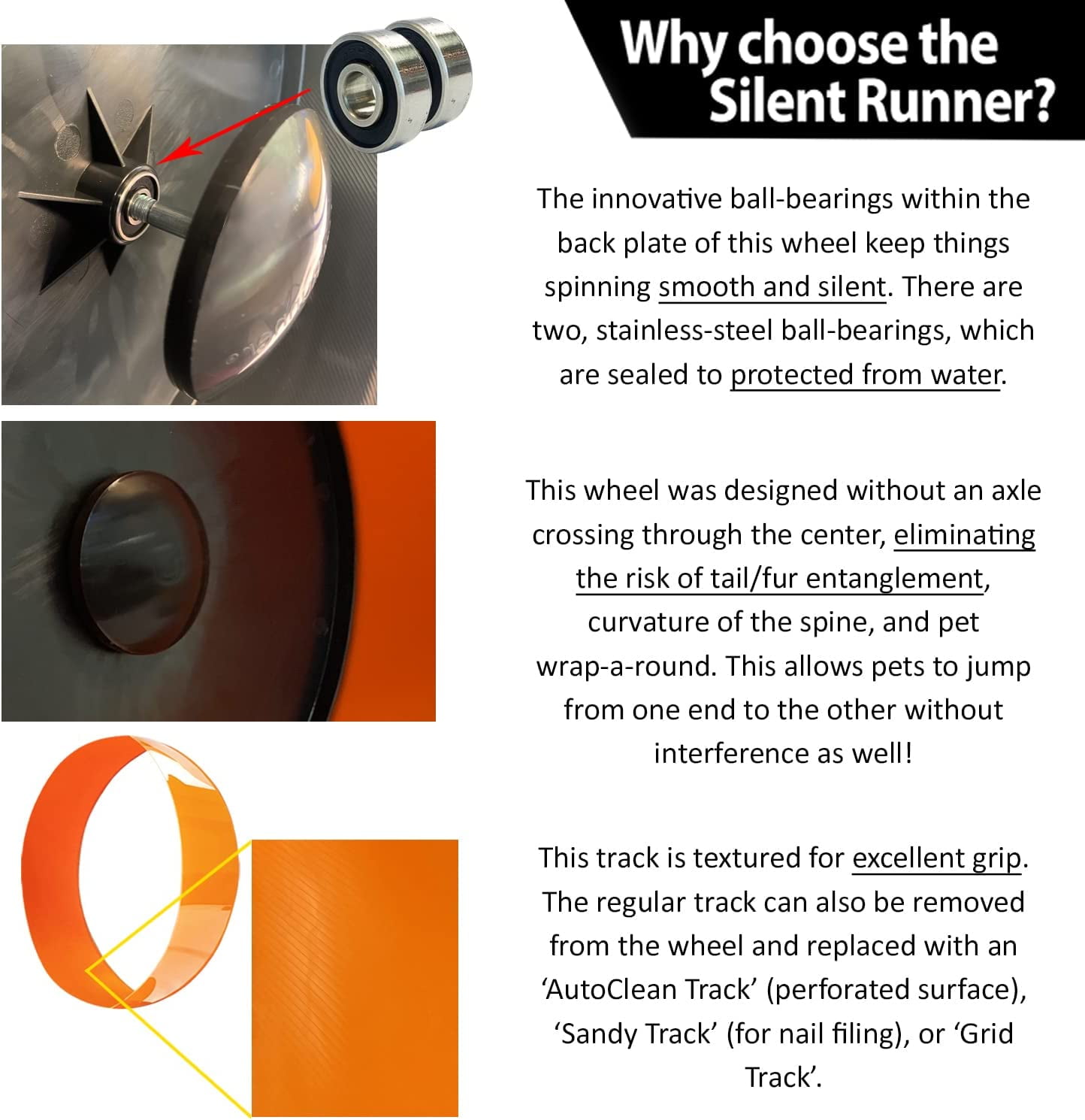 Silent Runner 12" Regular Wheel + Sandy Track + Cage Attachment - Pet ...