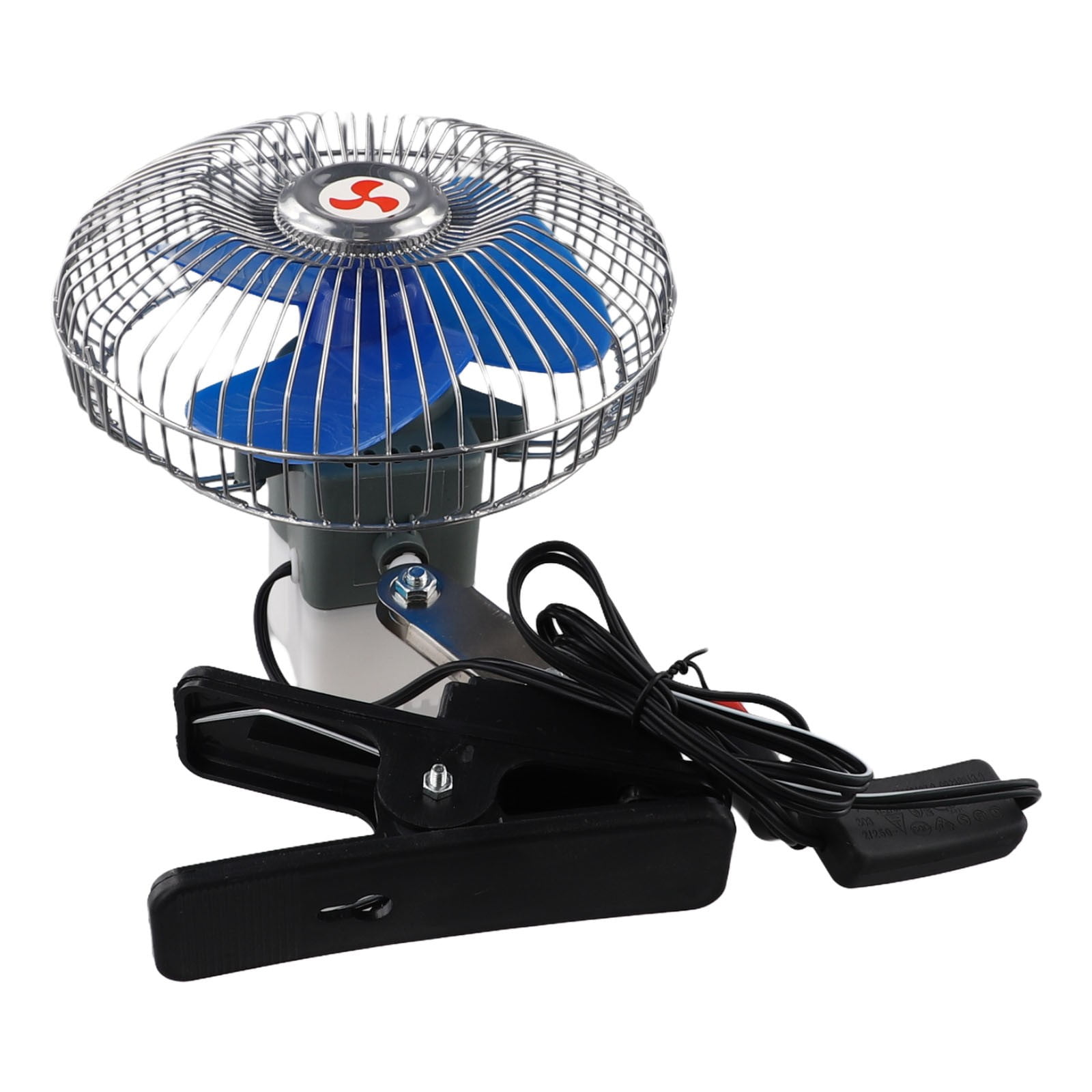 Silent Semi Enclosed Metal Car Fan 12V/24V Strong Wind Auto Head ...