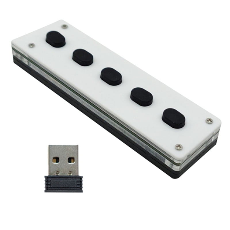 Silent Silicone Bluetooth Custom Programming Macro Keyboard 5-Keys Macropad Copy Paste USB ...