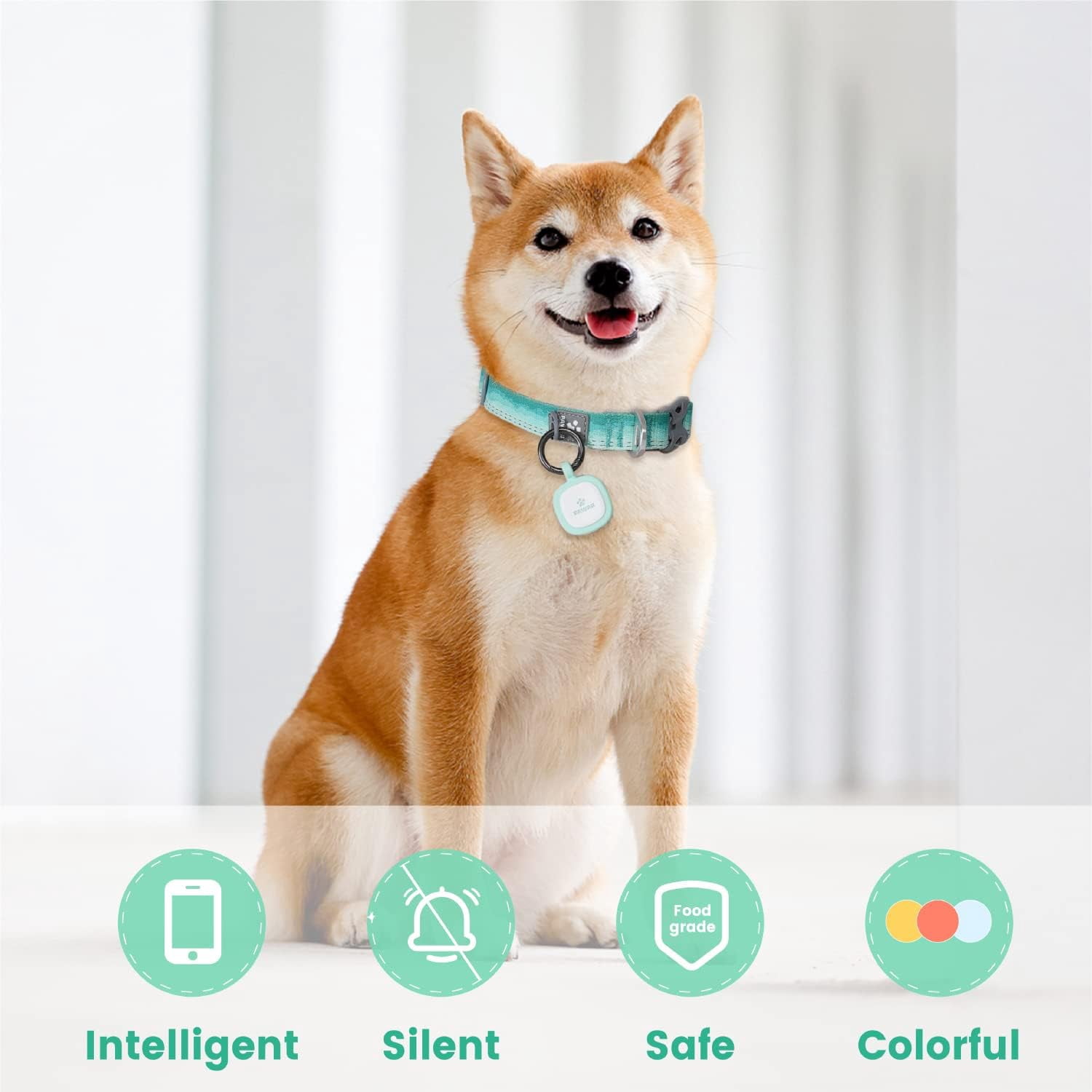 Silent Silicone Dog ID Tag, Modifiable Pet Online Profile and Emergency ...