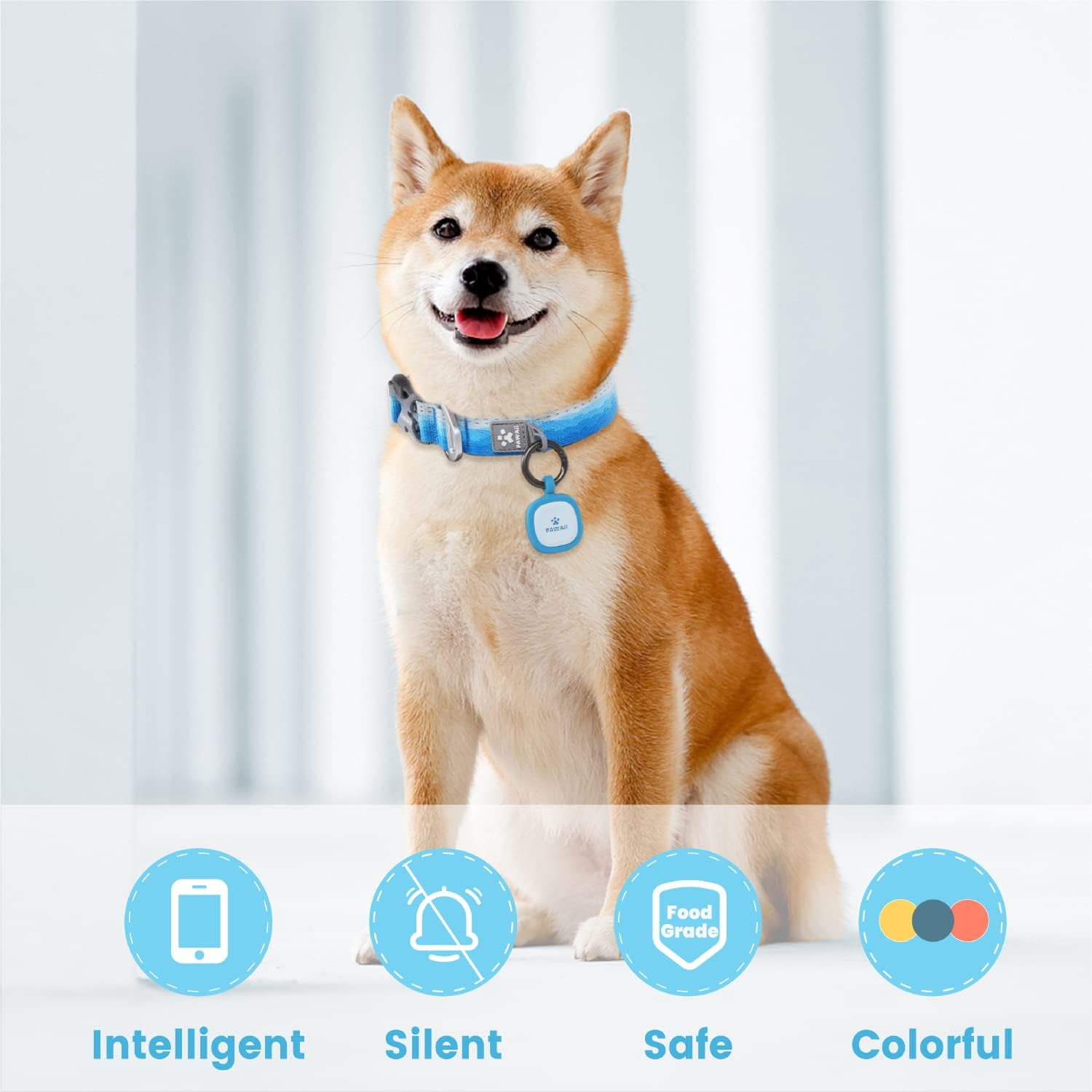 Silent Silicone Dog ID Tag, Modifiable Pet Online Profile and Emergency ...