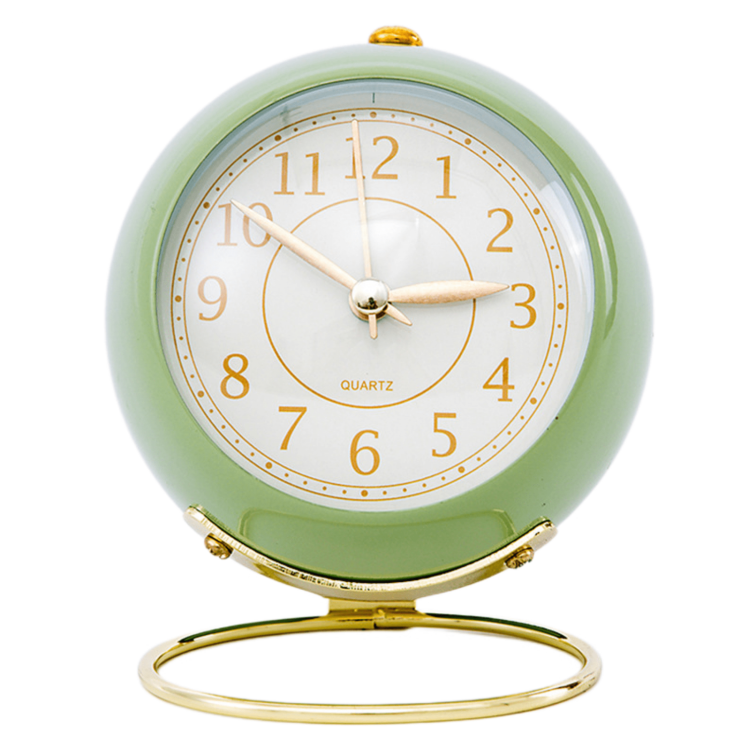 Silent Small Table Clocks Alarm Clock No-Ticking Battery Operated ...