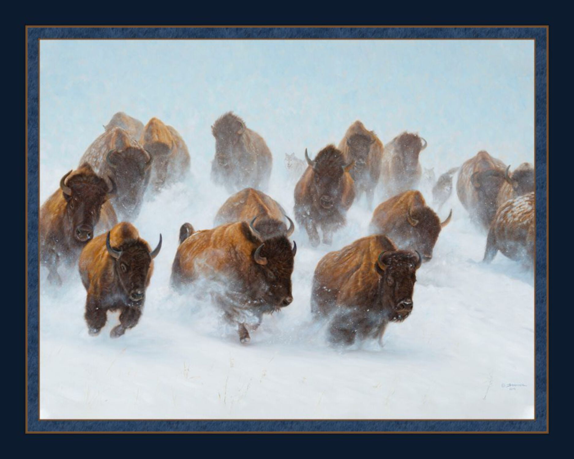 Silent Thunder Buffalo Panel Cotton Fabric - Walmart.com