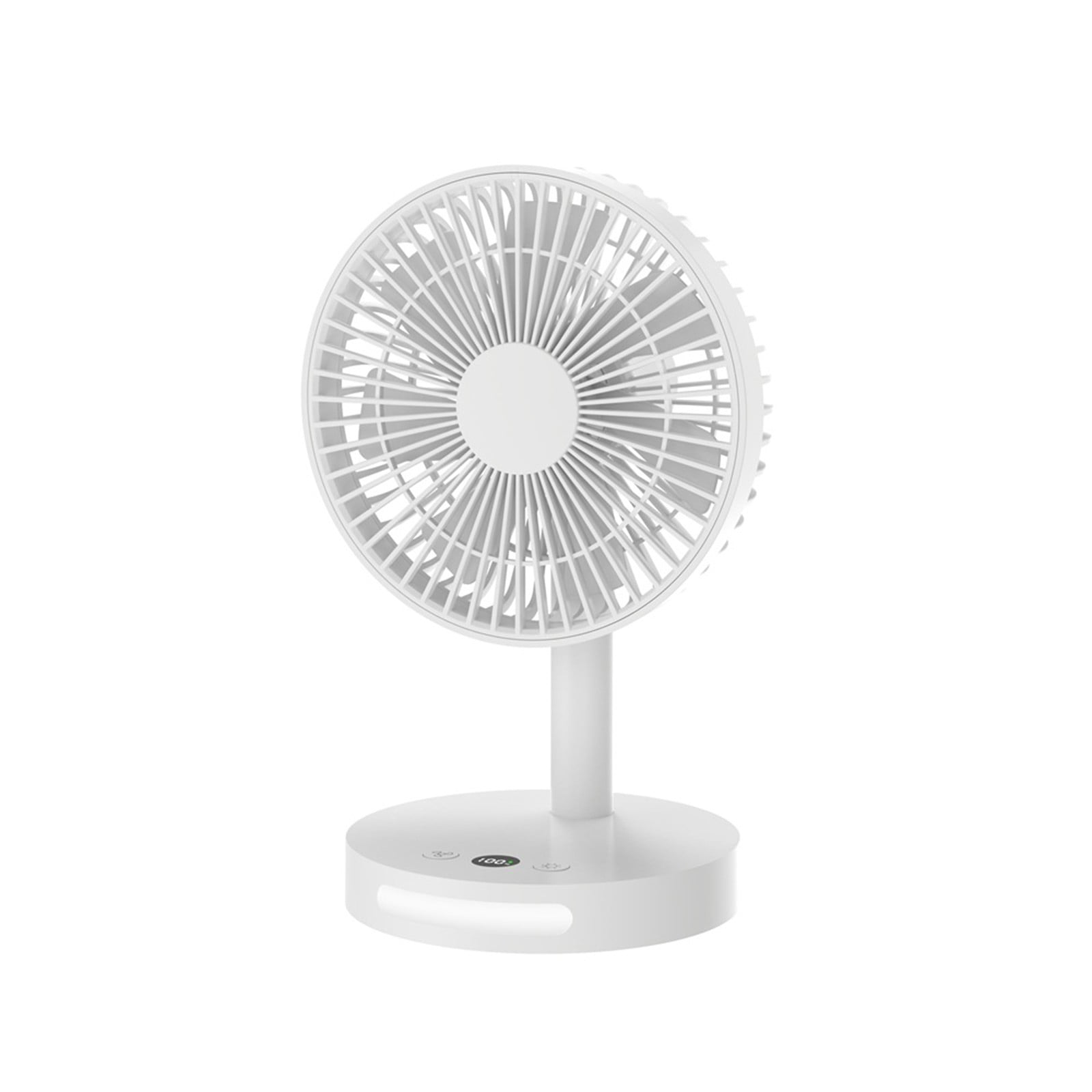 Silent USB Charging Desk Fan with LED Digital Display and Night Light ...