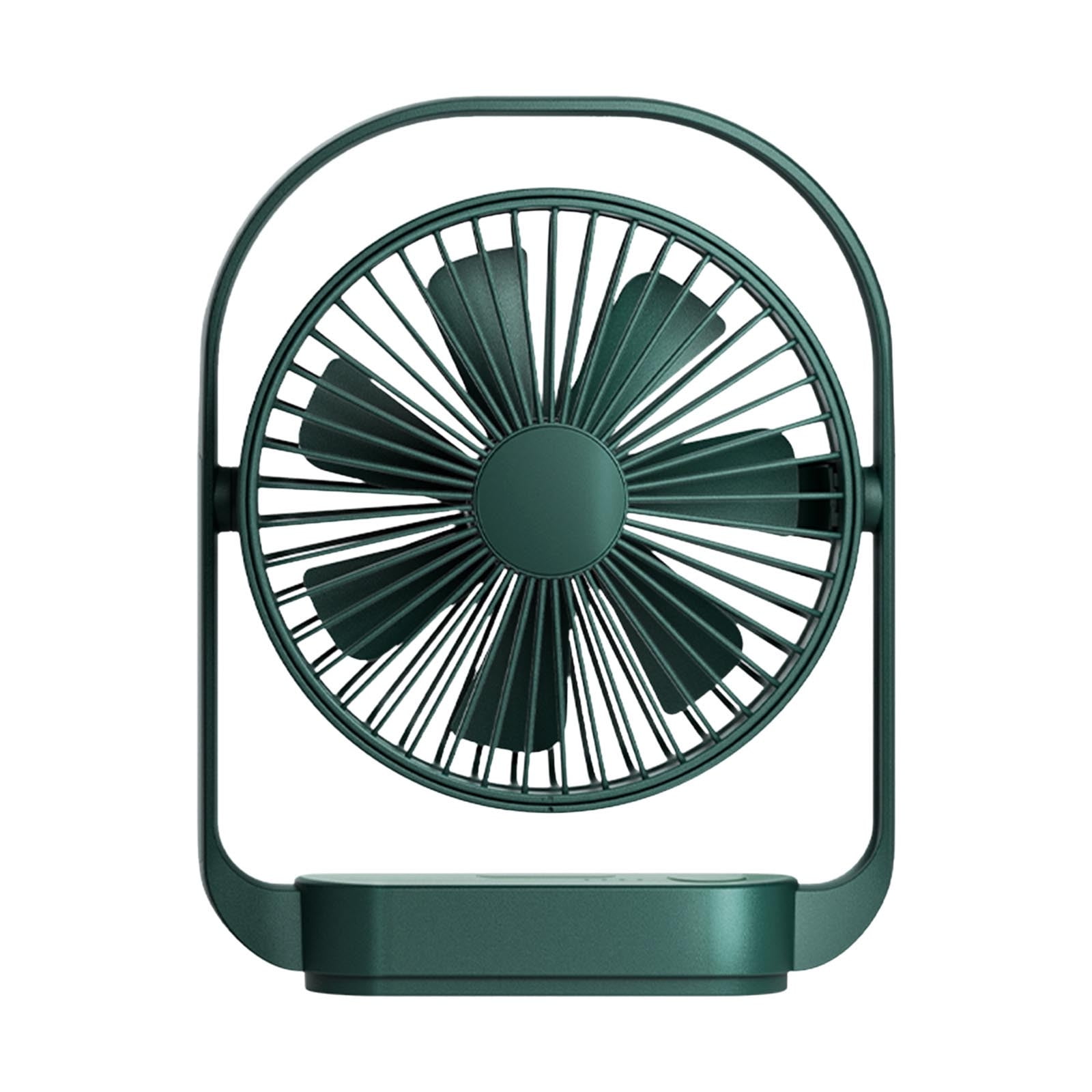 Silent USB Fan, Rechargeable Office Desk Fan, 5-LED Night Light ...