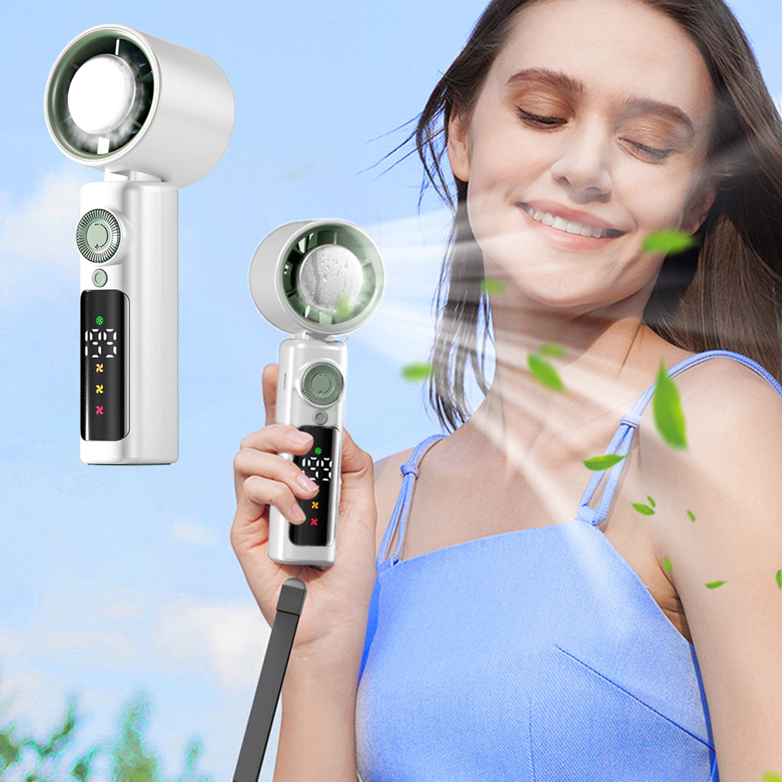 Silent USB Fan, Vertical Air Blower, 199 Speeds, Rechargeable Brushless ...