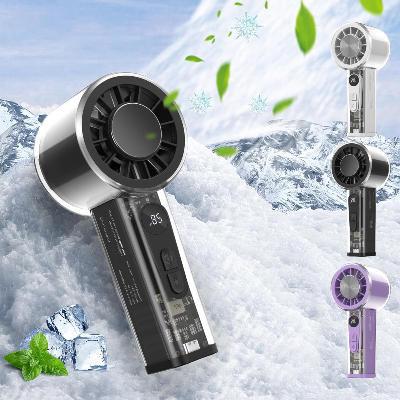 Silent Usb Desk Fan, 100-Speed Vertical Air Blower, Rechargeable ...