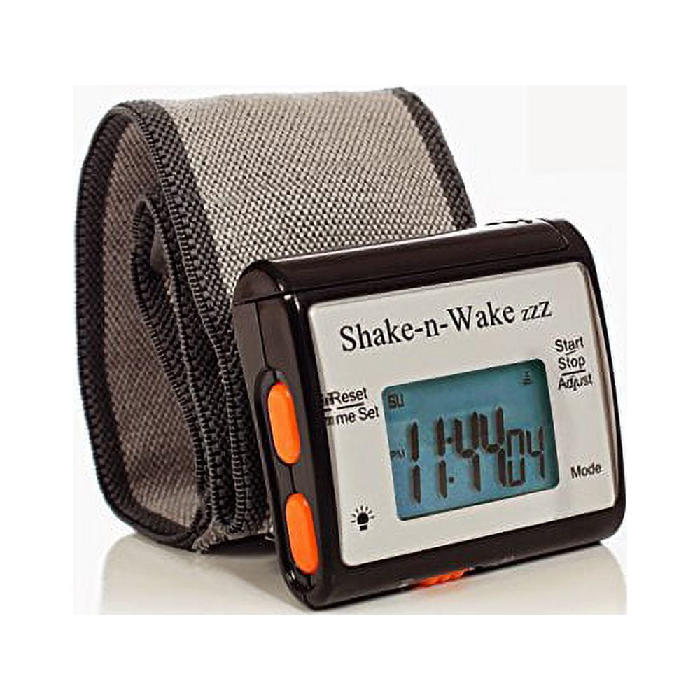 Silent Vibrating Travel Alarm Clock "Shake-N-Wake" (Black) - Walmart.com