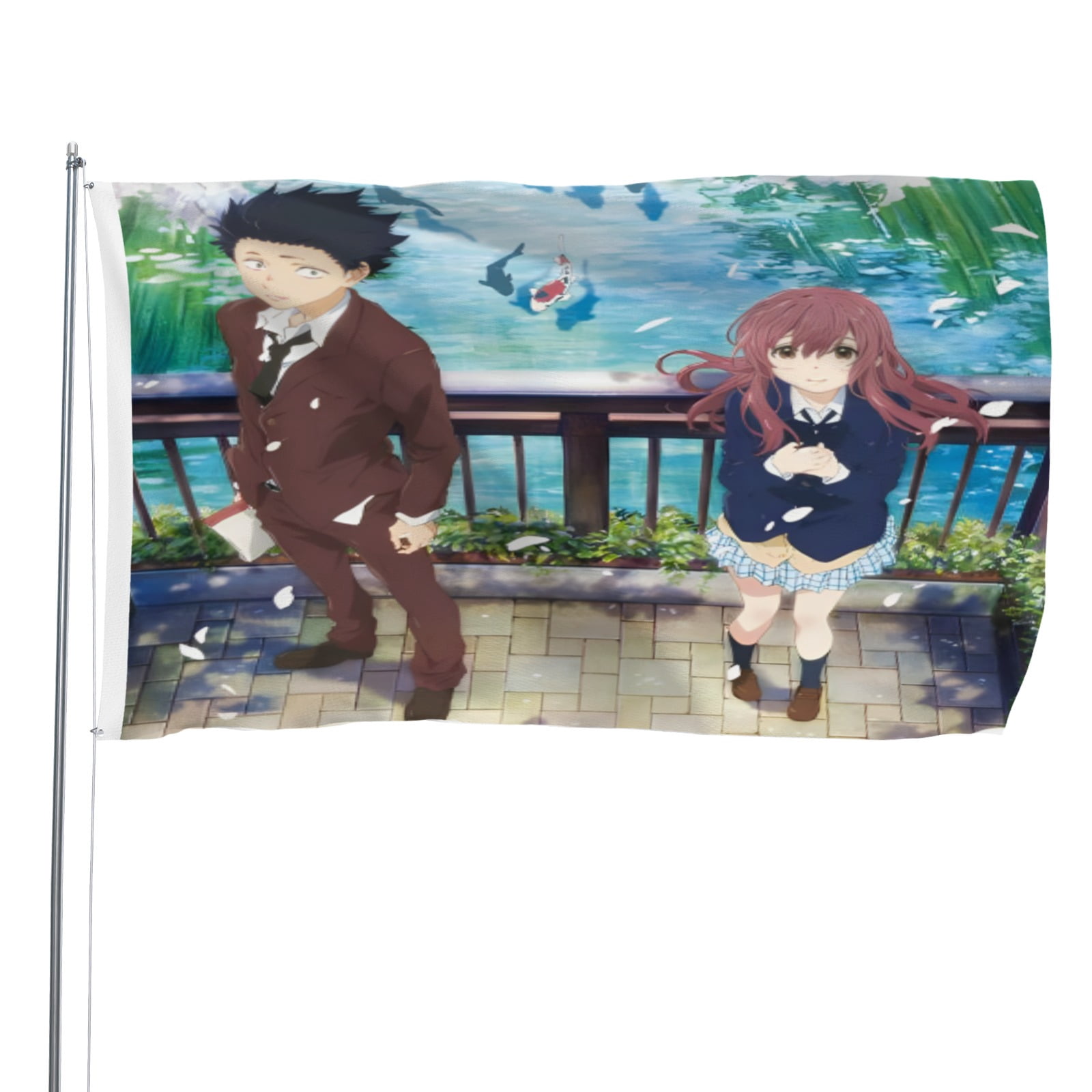 A Silent Voice flag perfect for outdoor decoration, can be hung indoors ...