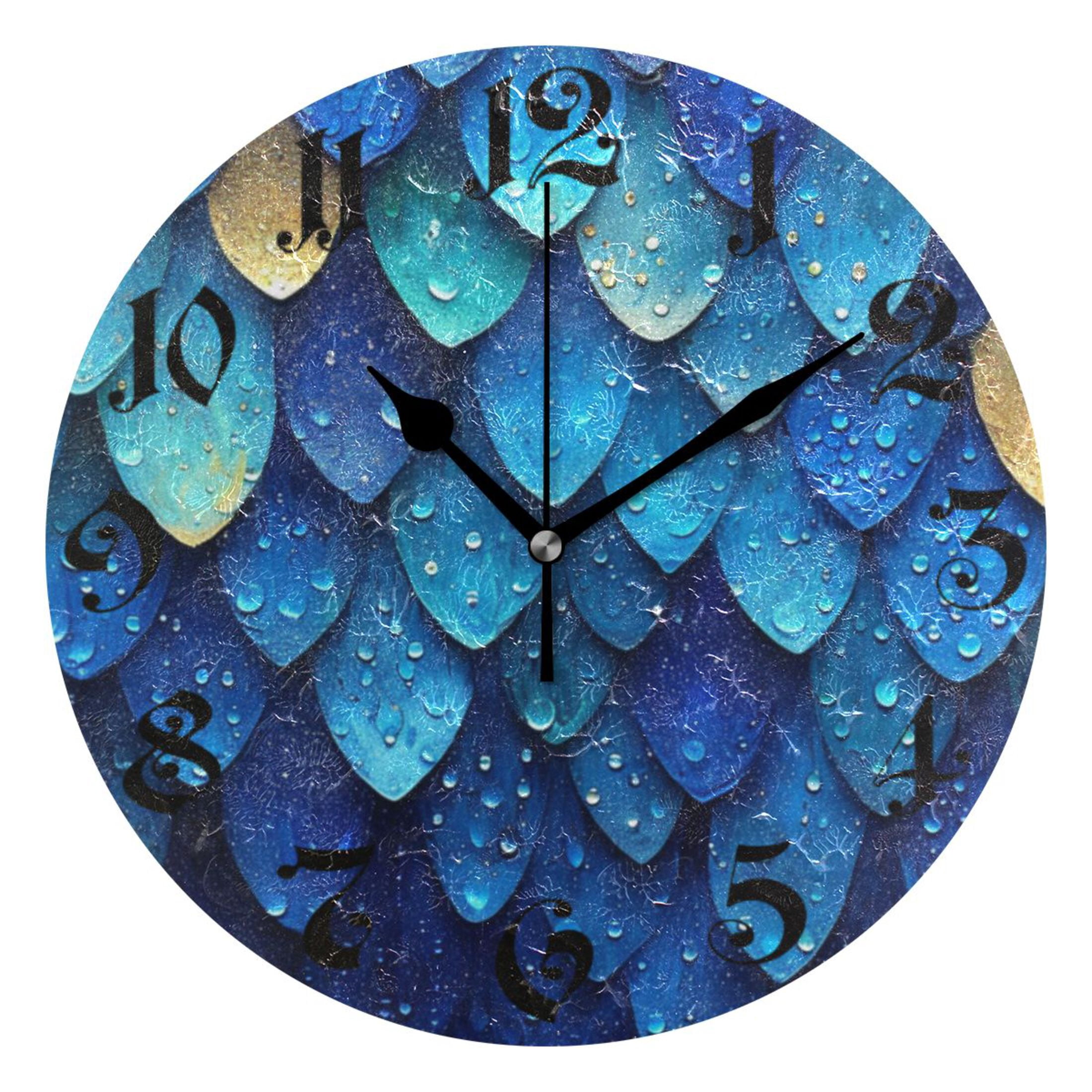 Silent Wall Clock Beautiful Scales 10" Non-Ticking Battery Clock Rustic ...