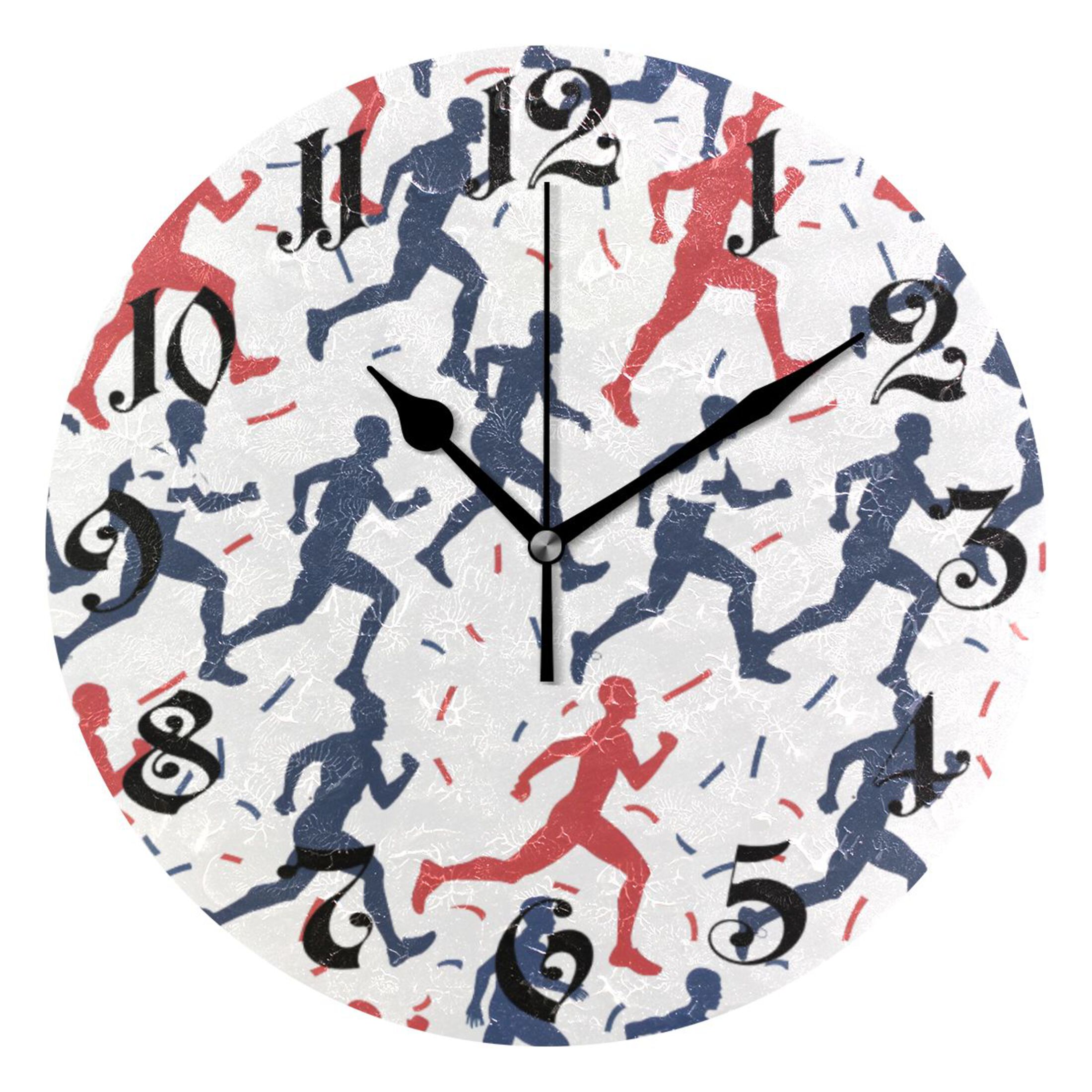 Silent Wall Clock Runing 10" Non-Ticking Battery Clock Rustic Retro ...