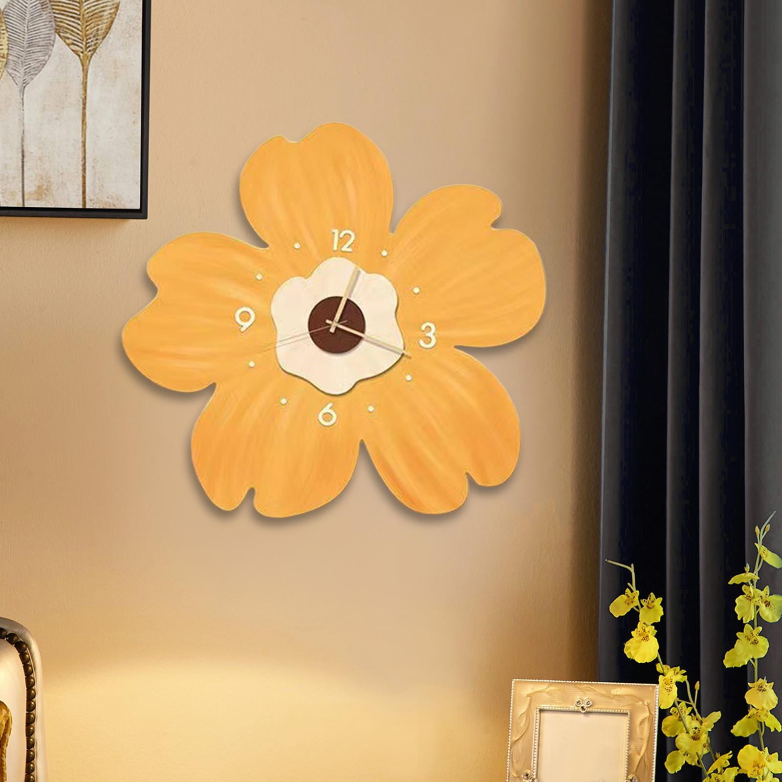 Silent Wall Clock Wall Hanging Clock Decor, Little Daisy Wall Clock ...