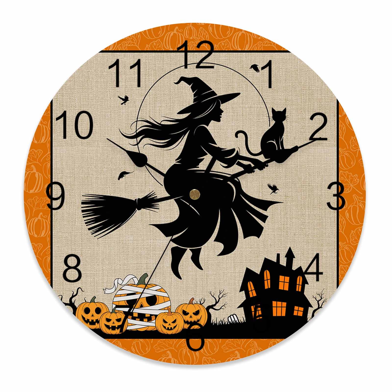 Silent Wall Clocks Battery Operated, Creepy Halloween Nights Round ...