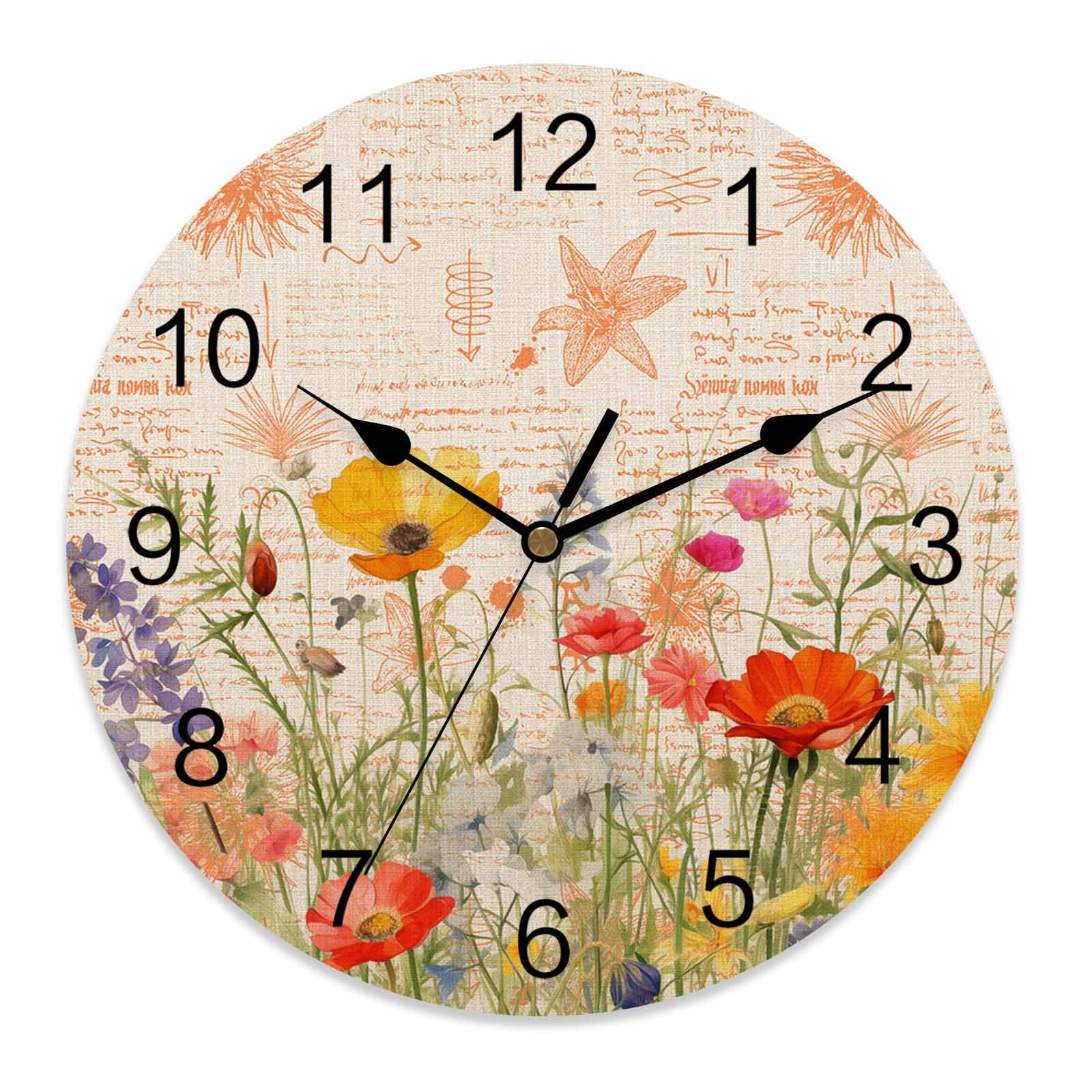 Silent Wall Clocks Battery Operated, Patriotic Memorial Day Round ...