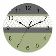 Silent Wall Clocks Battery Operated, Retro Morocco Striped Pattern ...