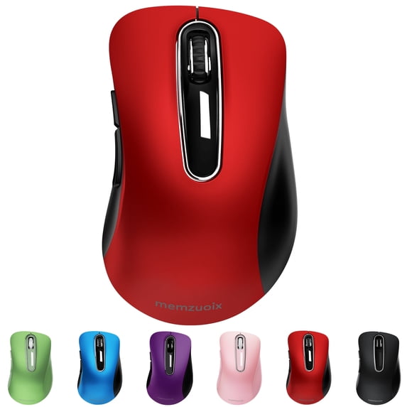 Silent Wireless Mouse, 2.4GHz with USB Receiver, 1400 DPI Optical ...