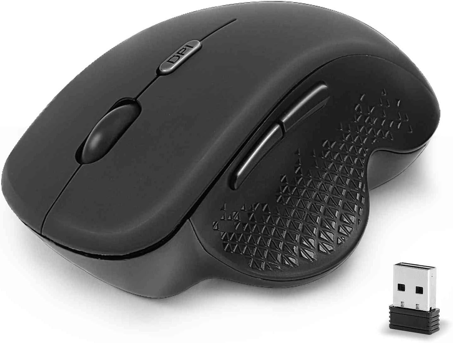 Silent Wireless Mouse Bluetooth & 2.4Ghz, Rechargeable, Ergonomic ...
