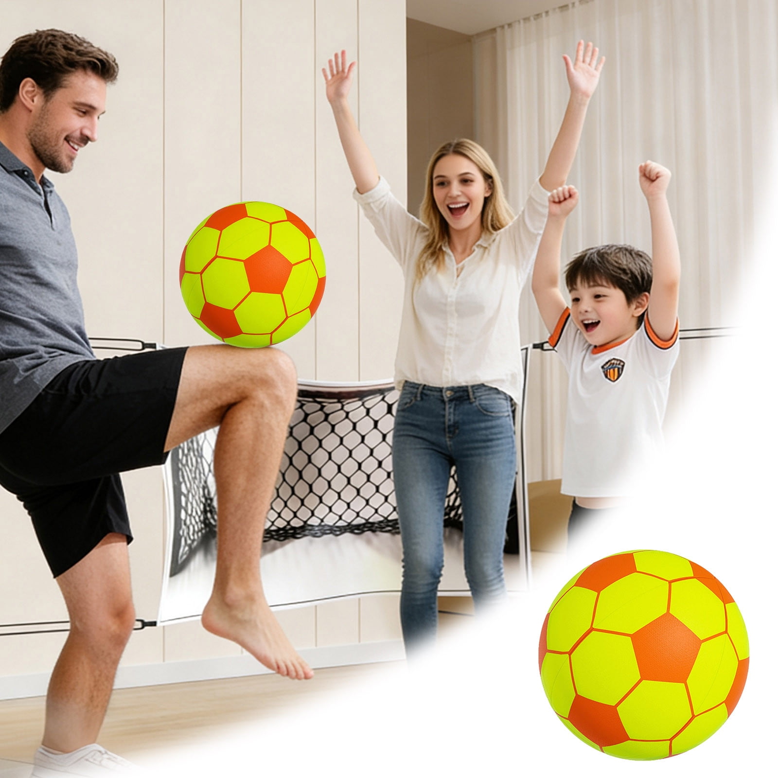 Silent for Kids Size 5 PU Foam Football with Absorption Soft Noise ...