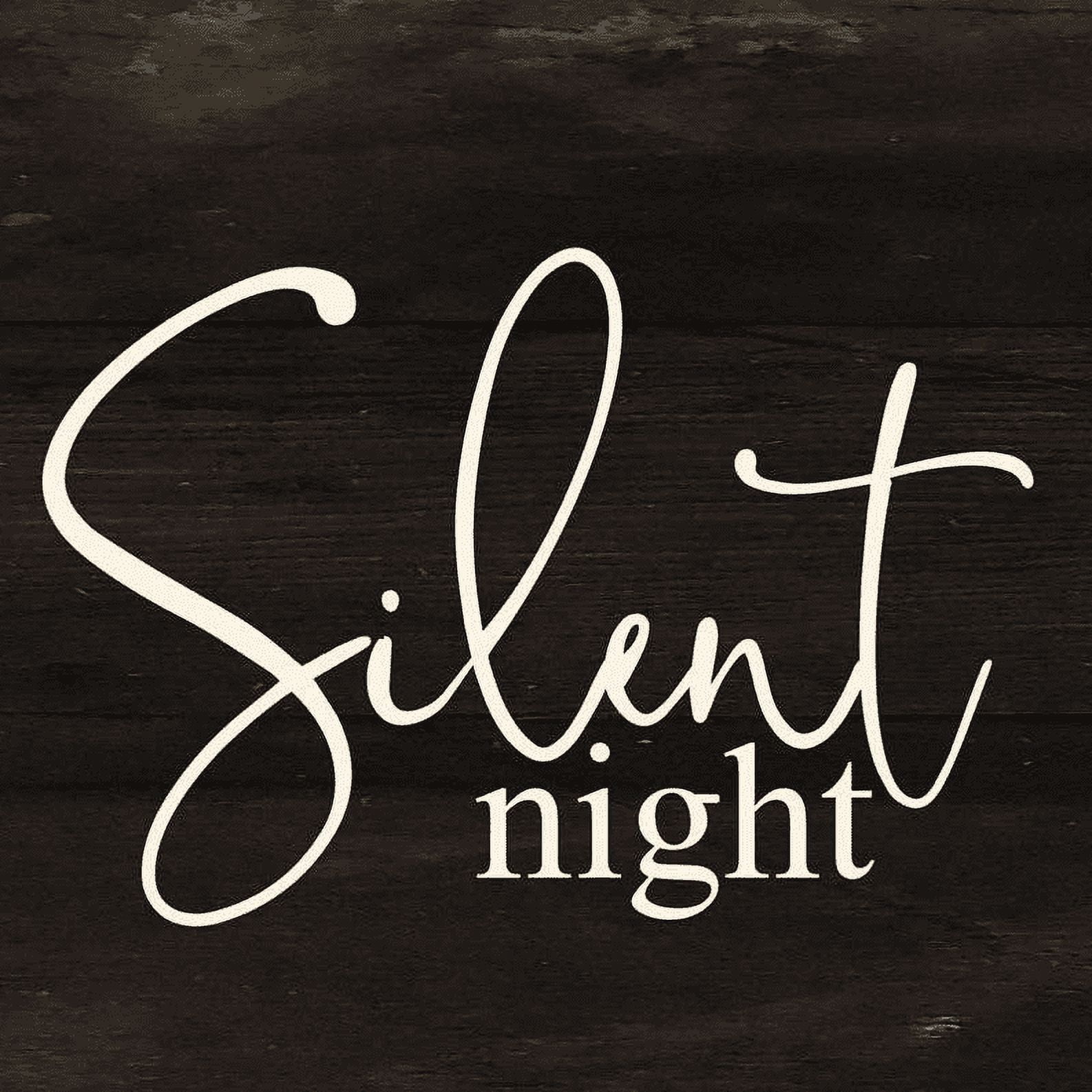 Silent night... .Wall Sign - Walmart.com