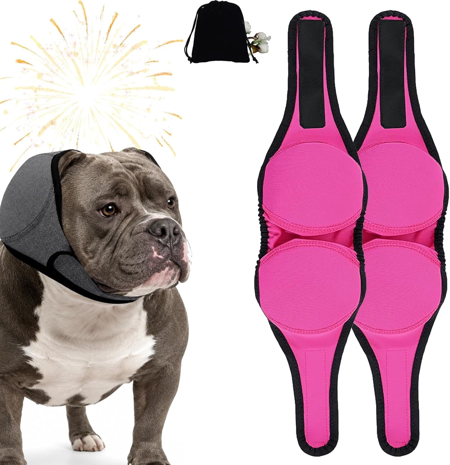 Silent wuffs for Dogs, Adjustable Dog Ear Muffs Noise Protection, Soft ...